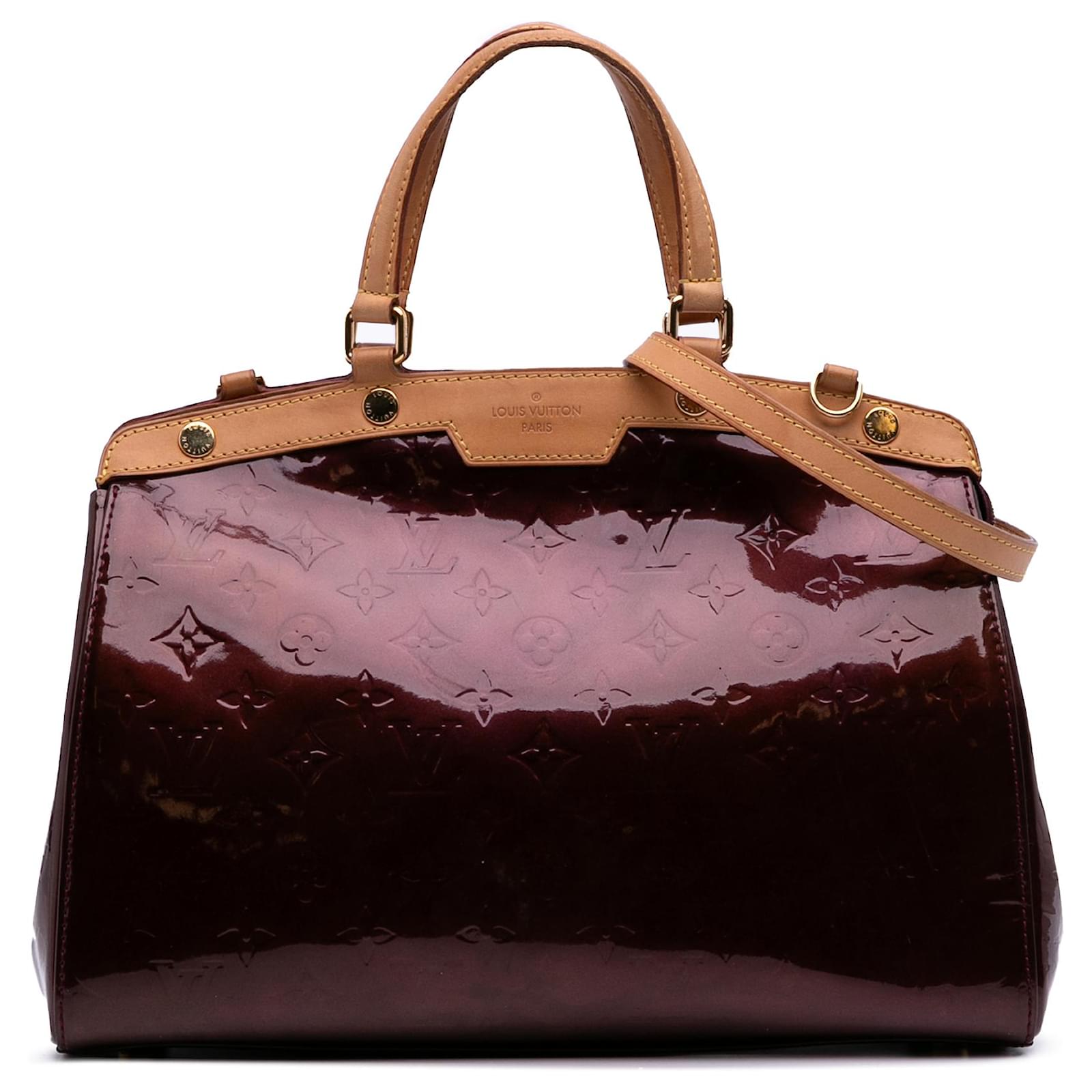 Louis Vuitton Red Monogram Vernis Brea MM Dark red Leather ref.2519452 ...