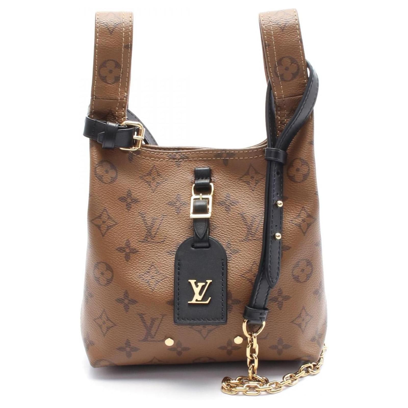Louis Vuitton Atlantis BB Monogram Handbag Brown Leather Cloth ref ...