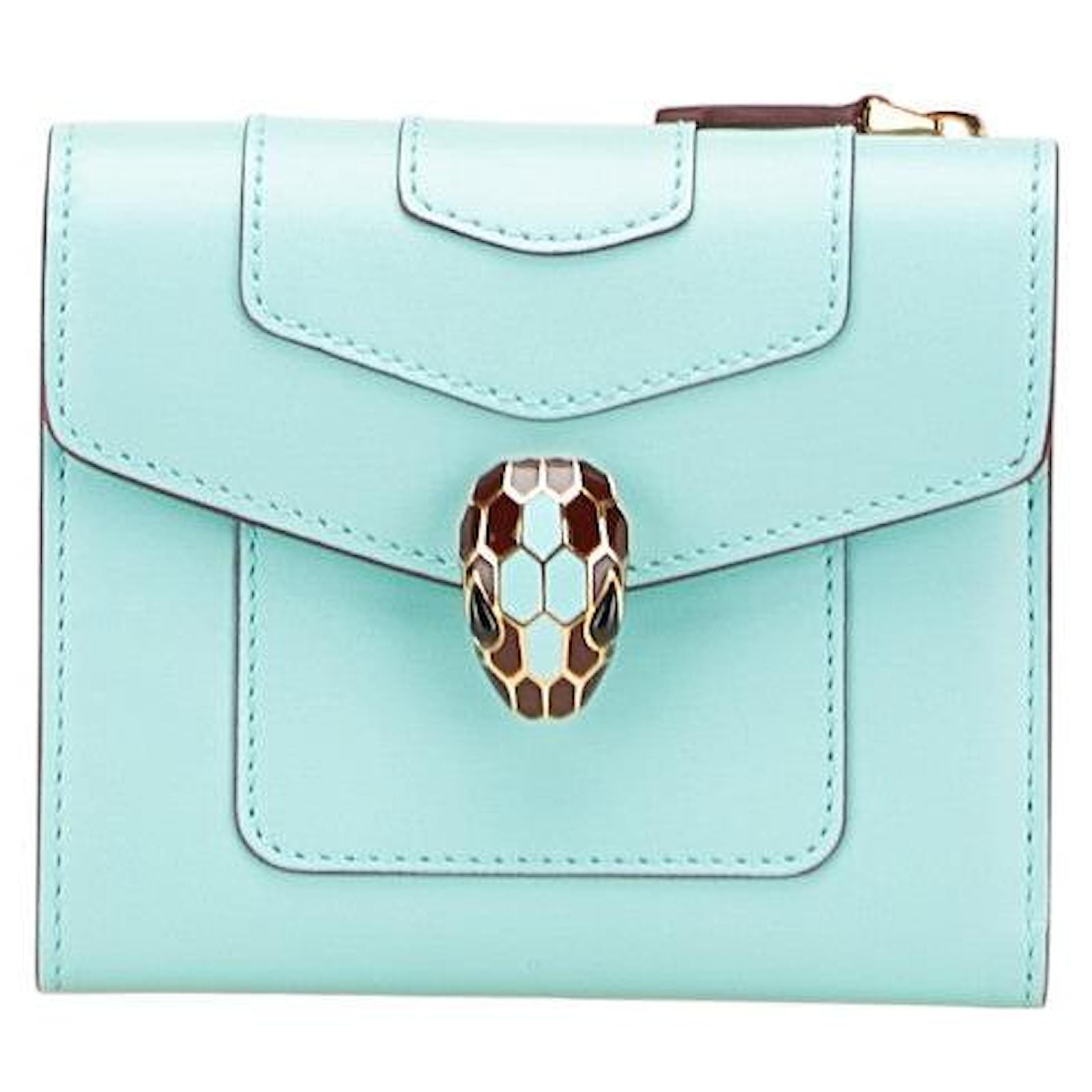 Bulgari Bvlgari Serpenti Forever Leather Wallet Blue ref.2521938 - Joli ...