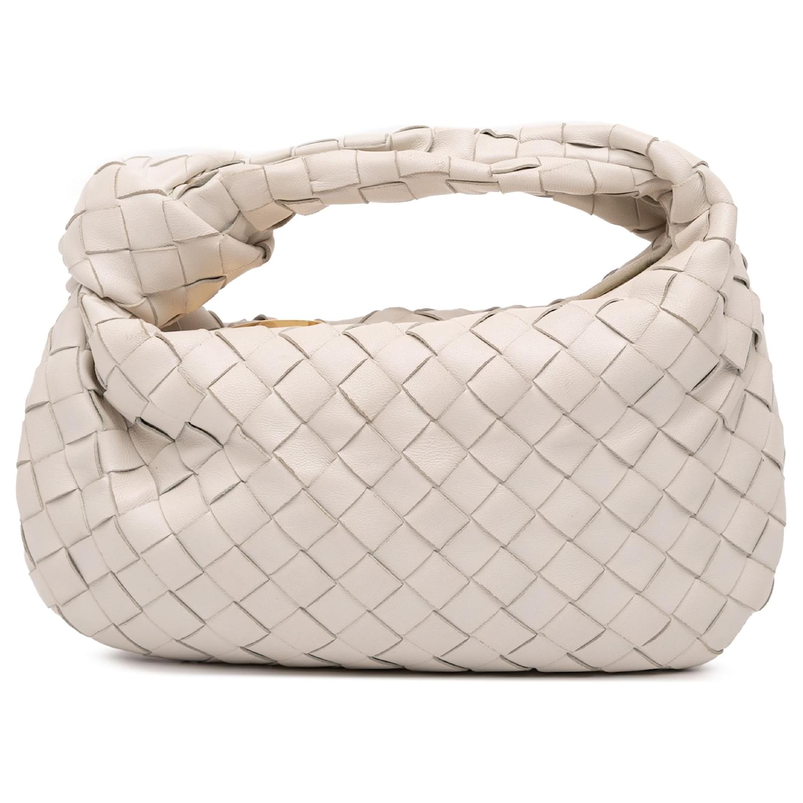 Bottega Veneta White Mini Nappa Intrecciato Jodie Leather ref.2522357 ...