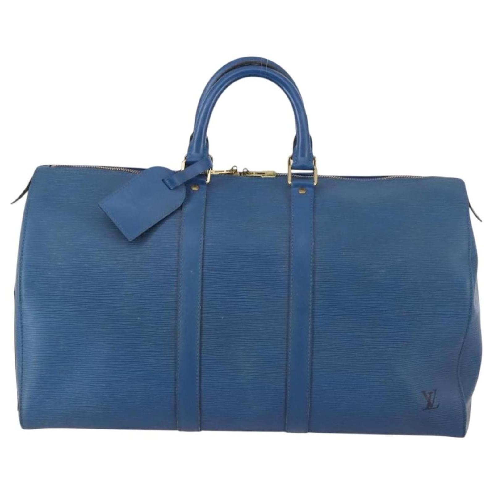 Louis Vuitton Keepall Bag Epi Leather 45 Blue ref.2522661 - Joli Closet