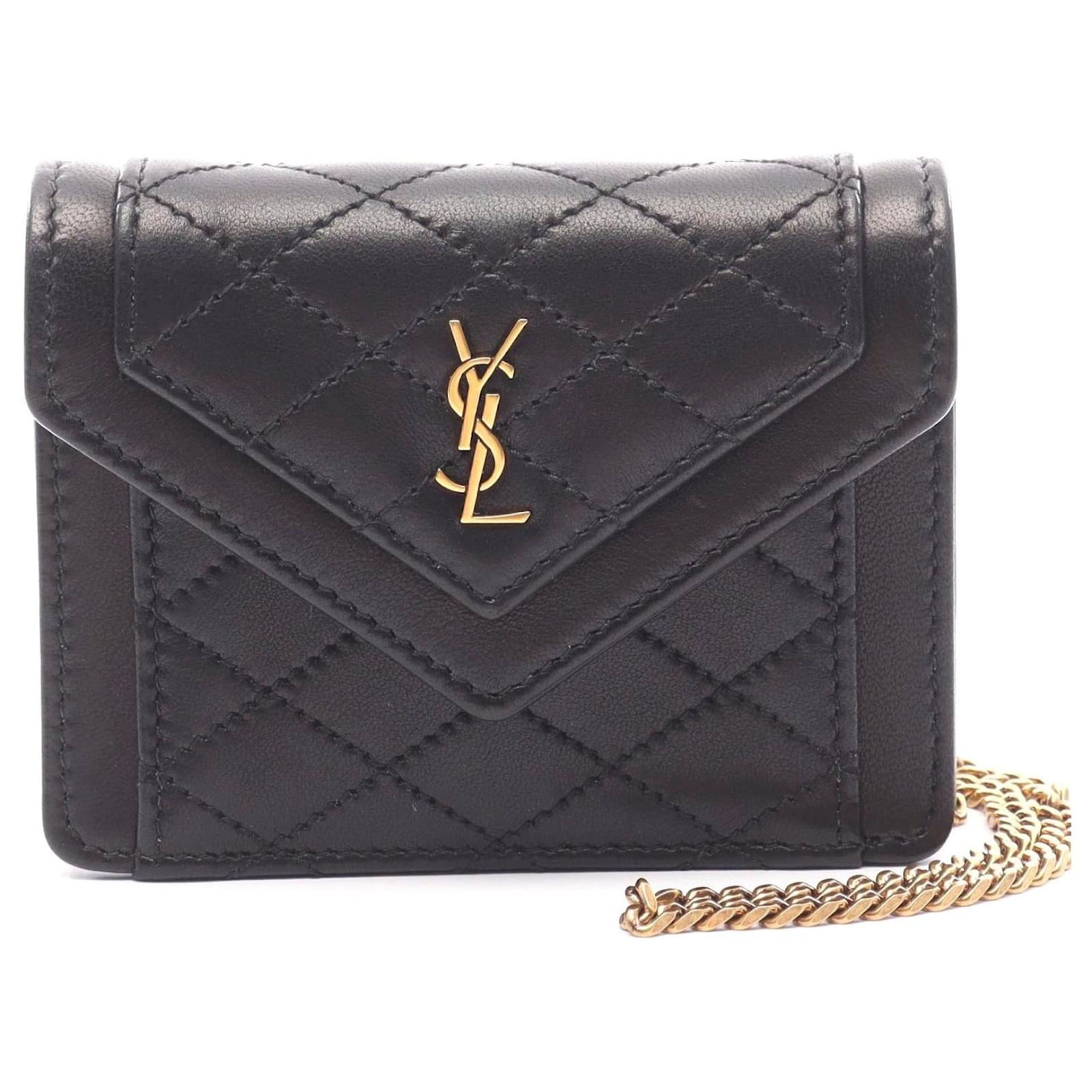 Yves Saint Laurent Gaby Micro Leather Bag Black Pony-style calfskin ref ...