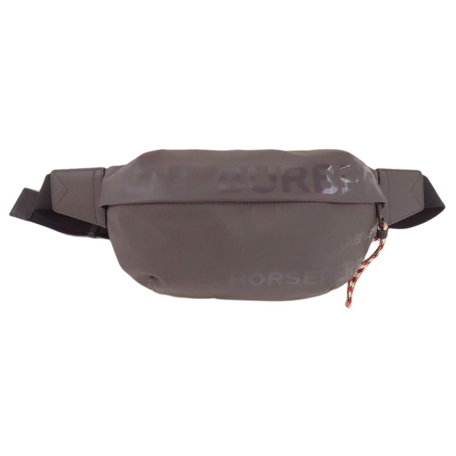 Burberry Gray PVC Fanny Pack Brown Plastic ref.2532160 - Joli Closet