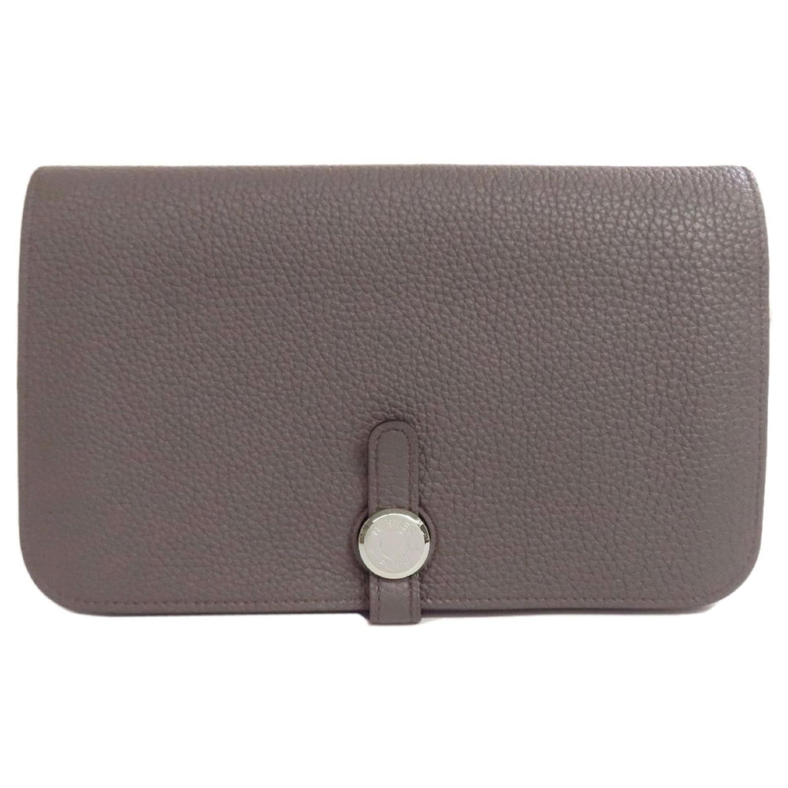 Hermès Hermes Dogon GM Long Wallet in Taurillon Leather Brown ref ...