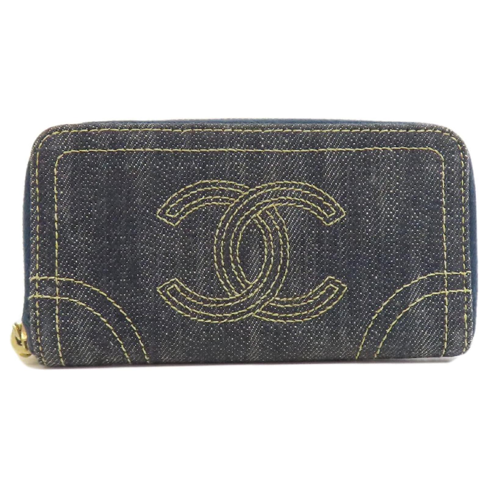Chanel Denim Long Wallet Blue ref.2532226 - Joli Closet