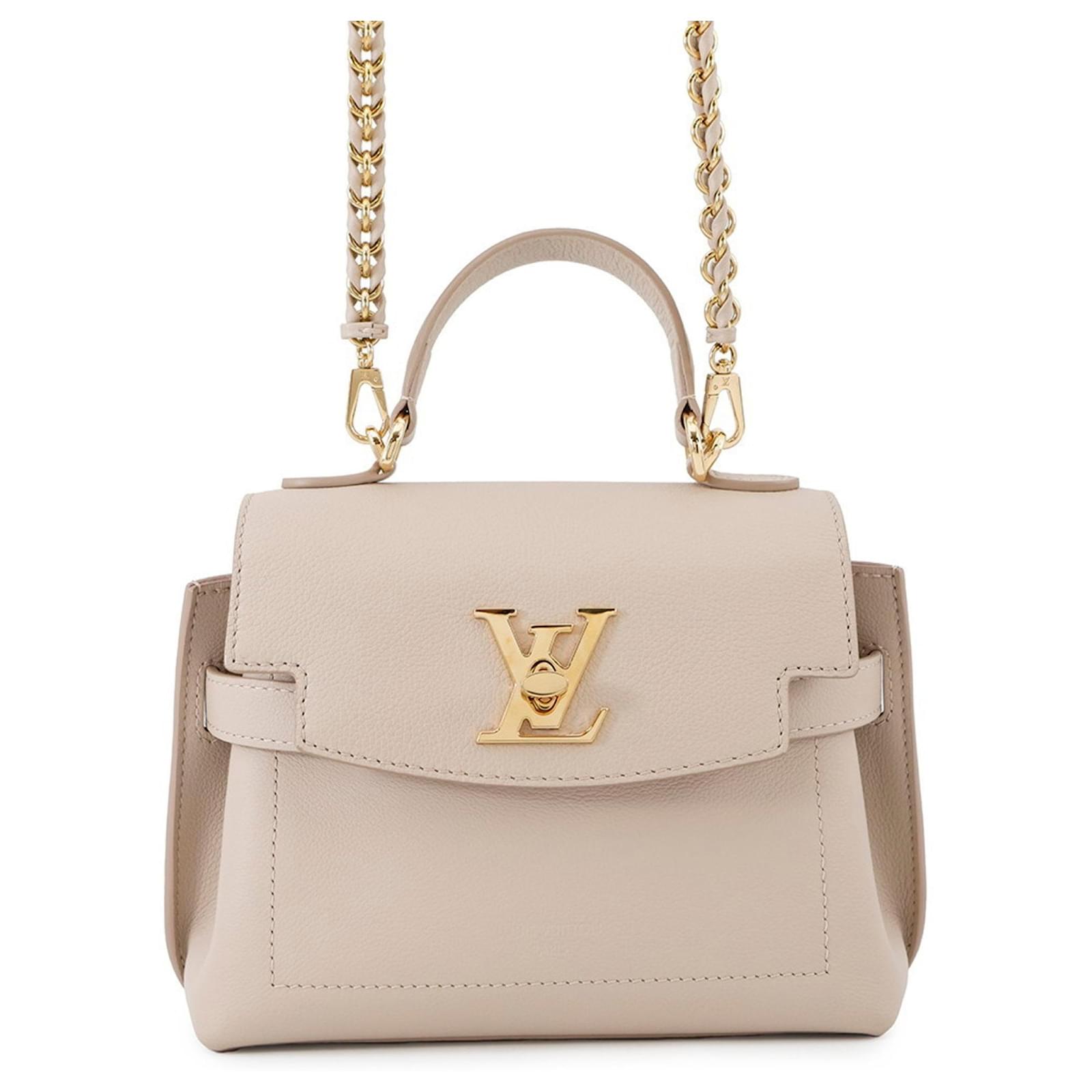 Louis Vuitton Grained Calf Leather Lock Me Ever Mini Handbag Grey ref ...