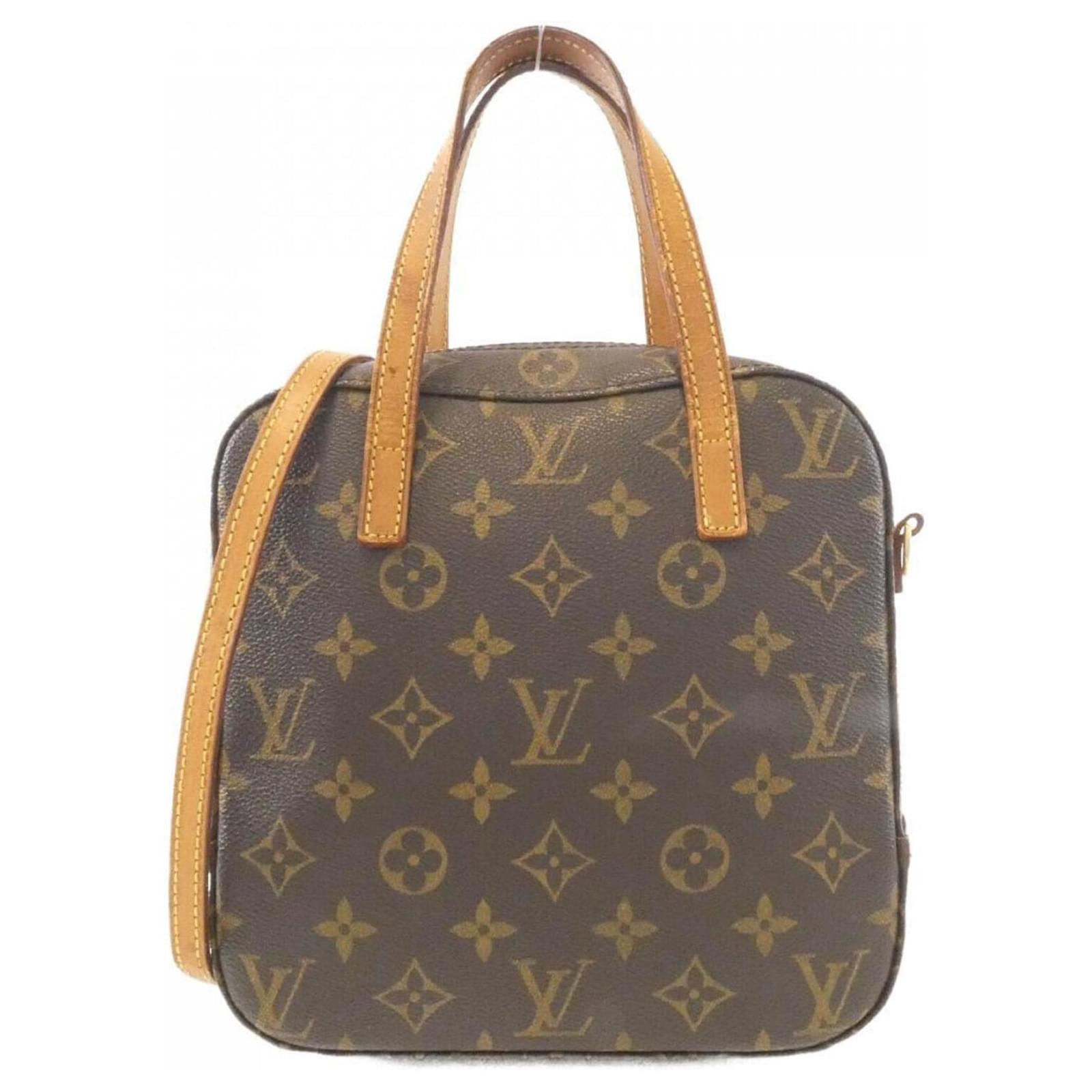 Louis Vuitton Monogram Spontini Handbag Brown Cloth ref.2533612 - Joli ...