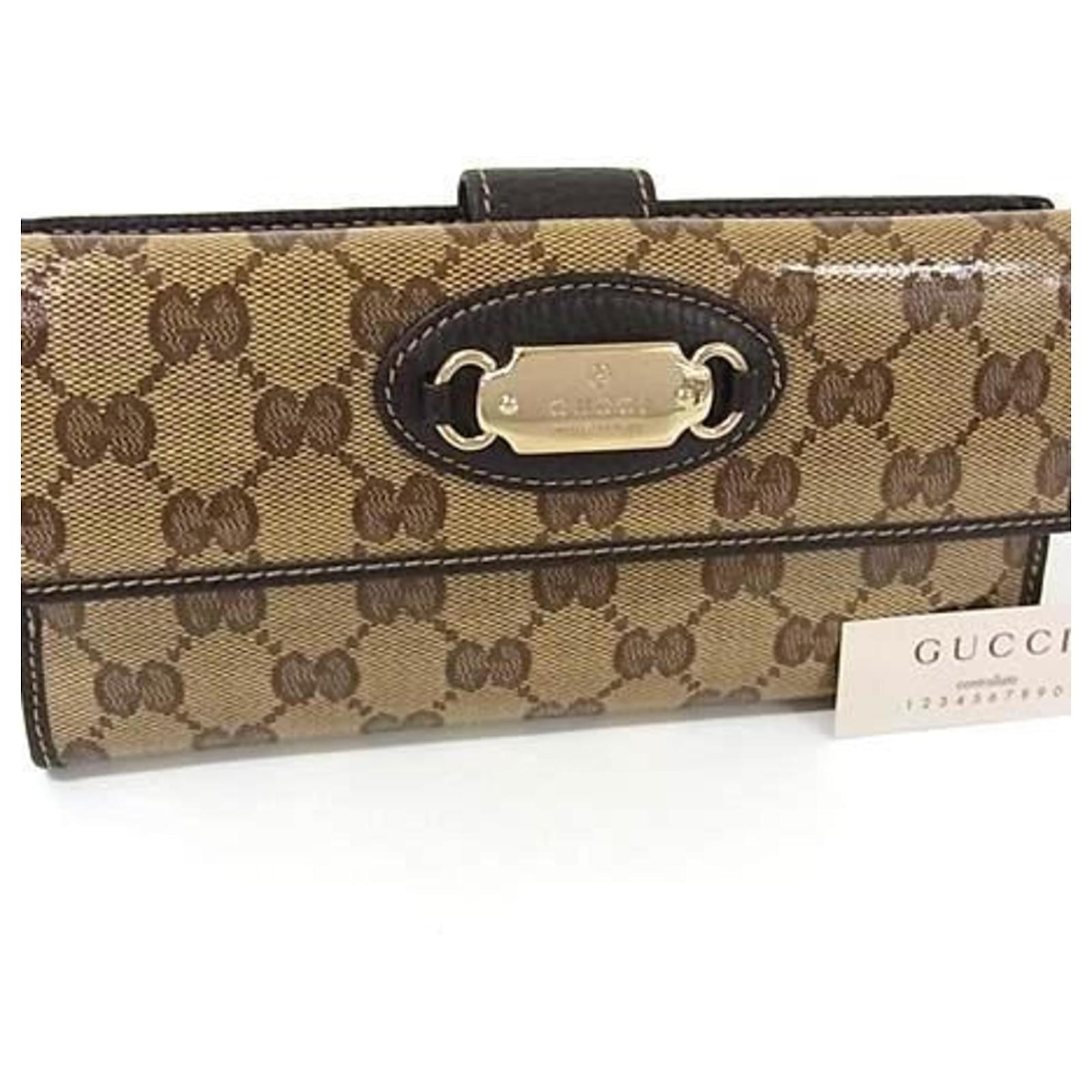 Gucci GG Crystal Long Wallet Brown Beige ref.2539781 - Joli Closet