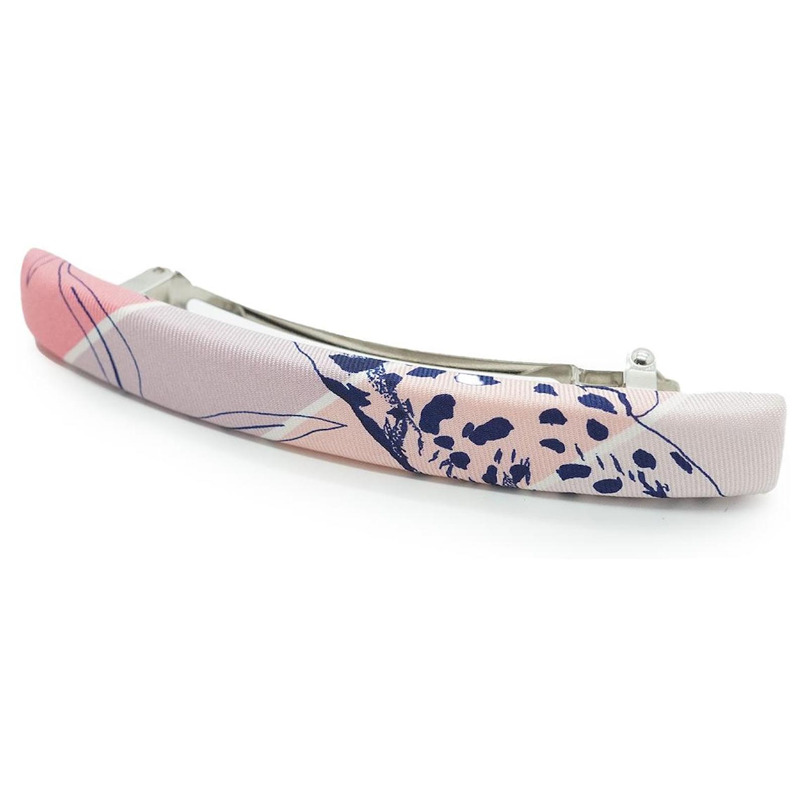 Hermès Eclipse Silk Hair Clip Pink ref.2542151 - Joli Closet
