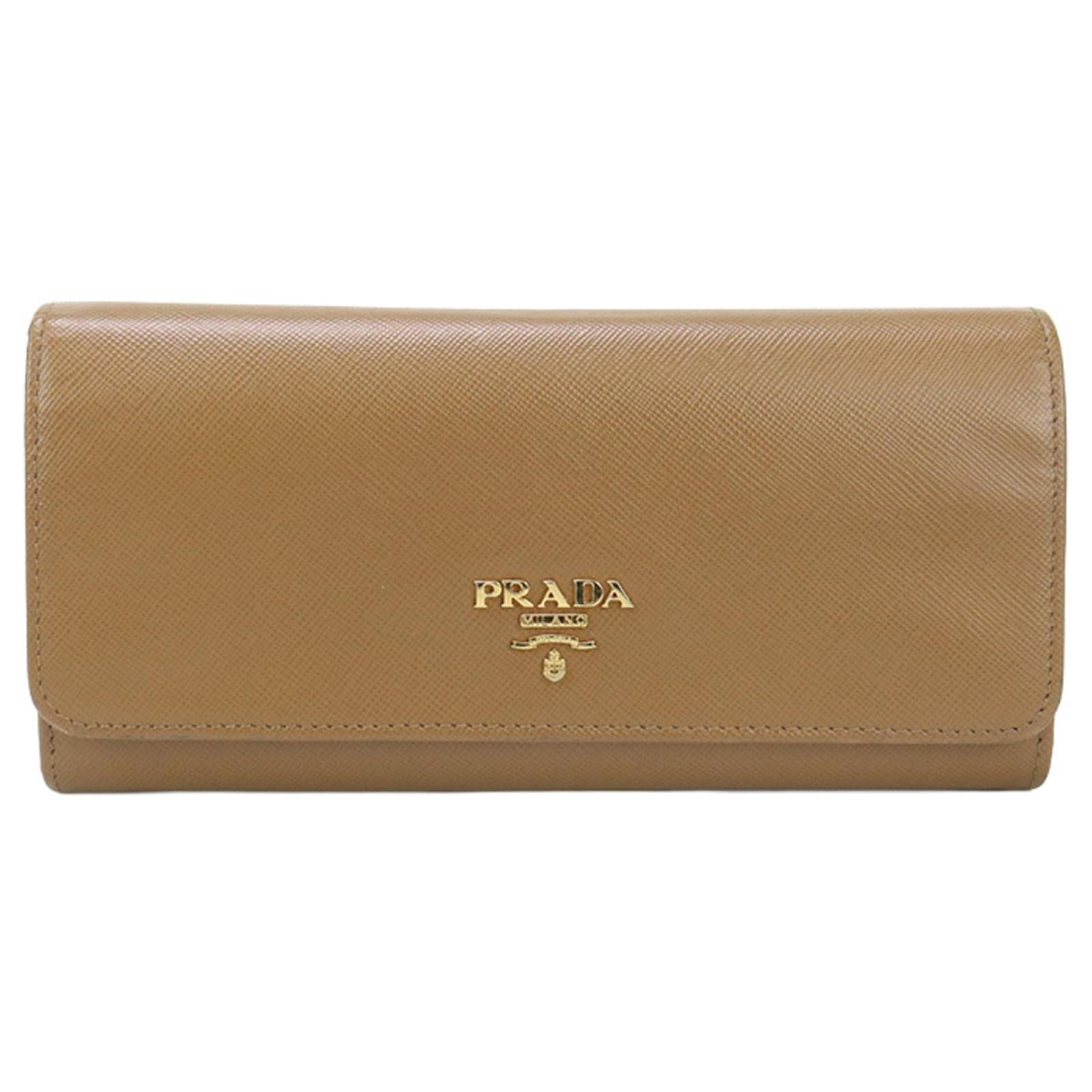 Prada Saffiano Leather Long Wallet Brown ref.2542690 - Joli Closet