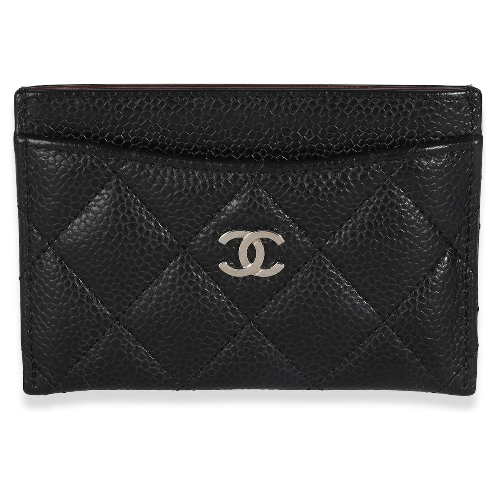 Chanel Black Quilted Classic Card Holder Leather ref.2544339 - Joli Closet