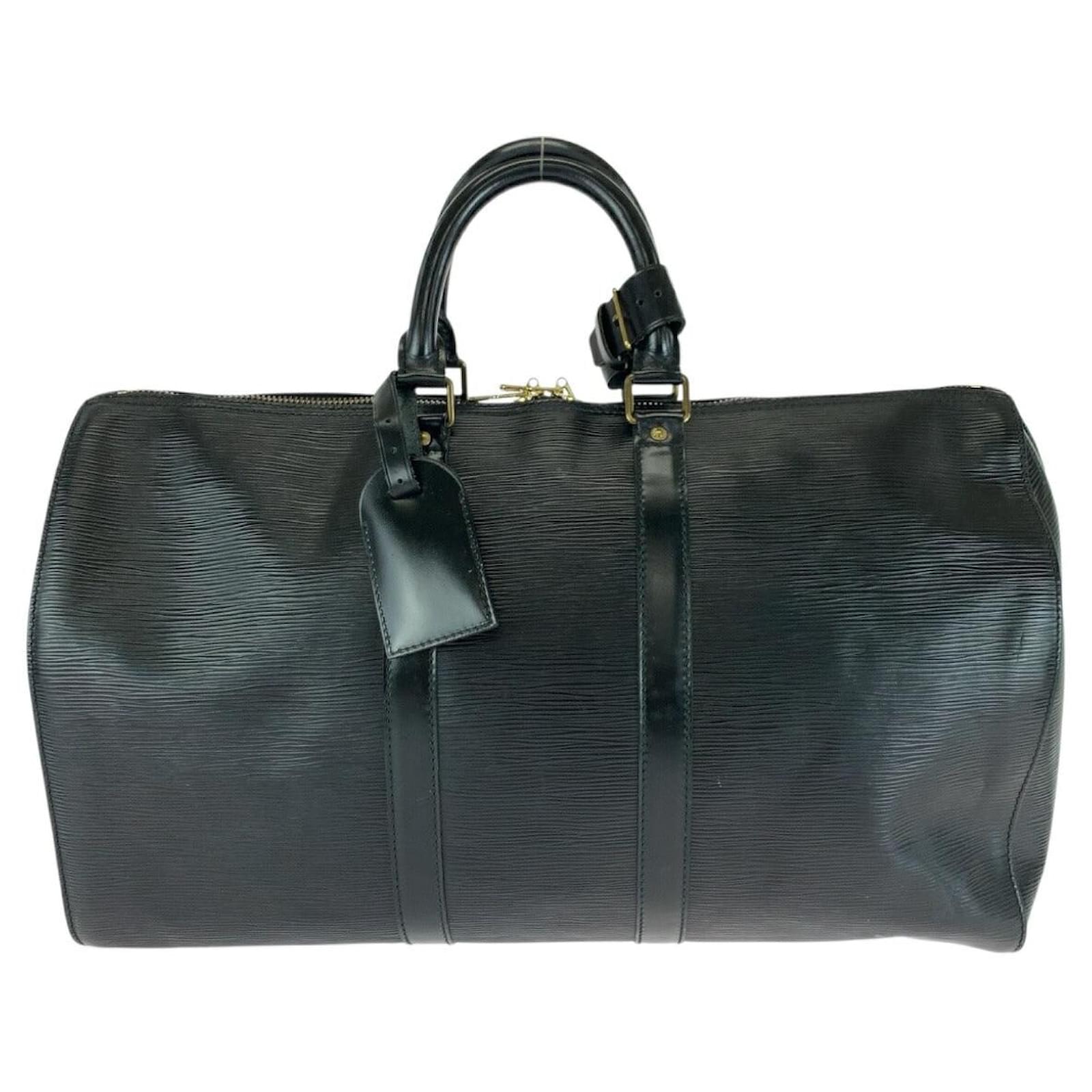 Louis Vuitton Keepall 45 Epi Boston Bag Black Leather ref.2544861 ...