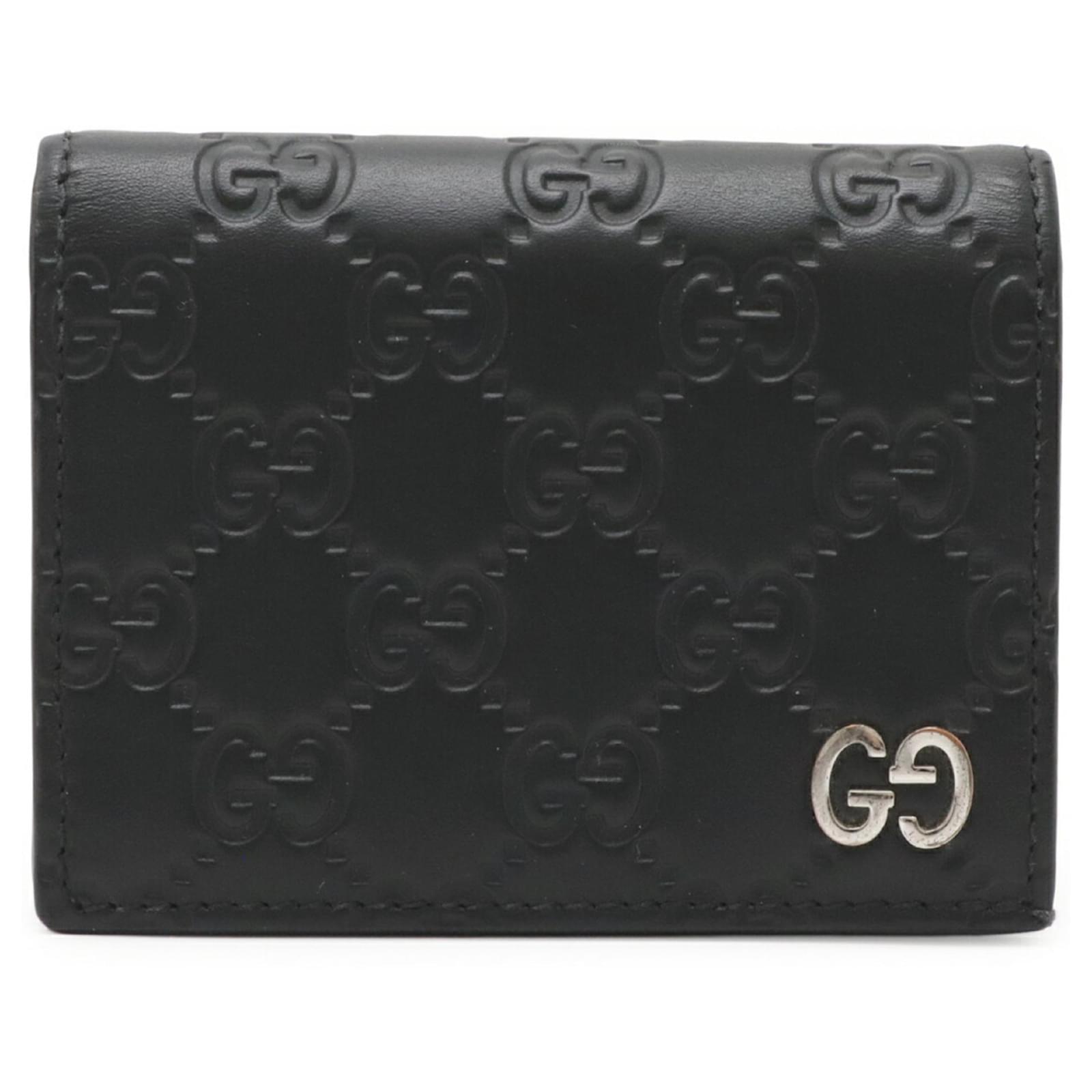 Gucci Guccissima Signature Card Case Wallet Black Leather ref.2545573 ...