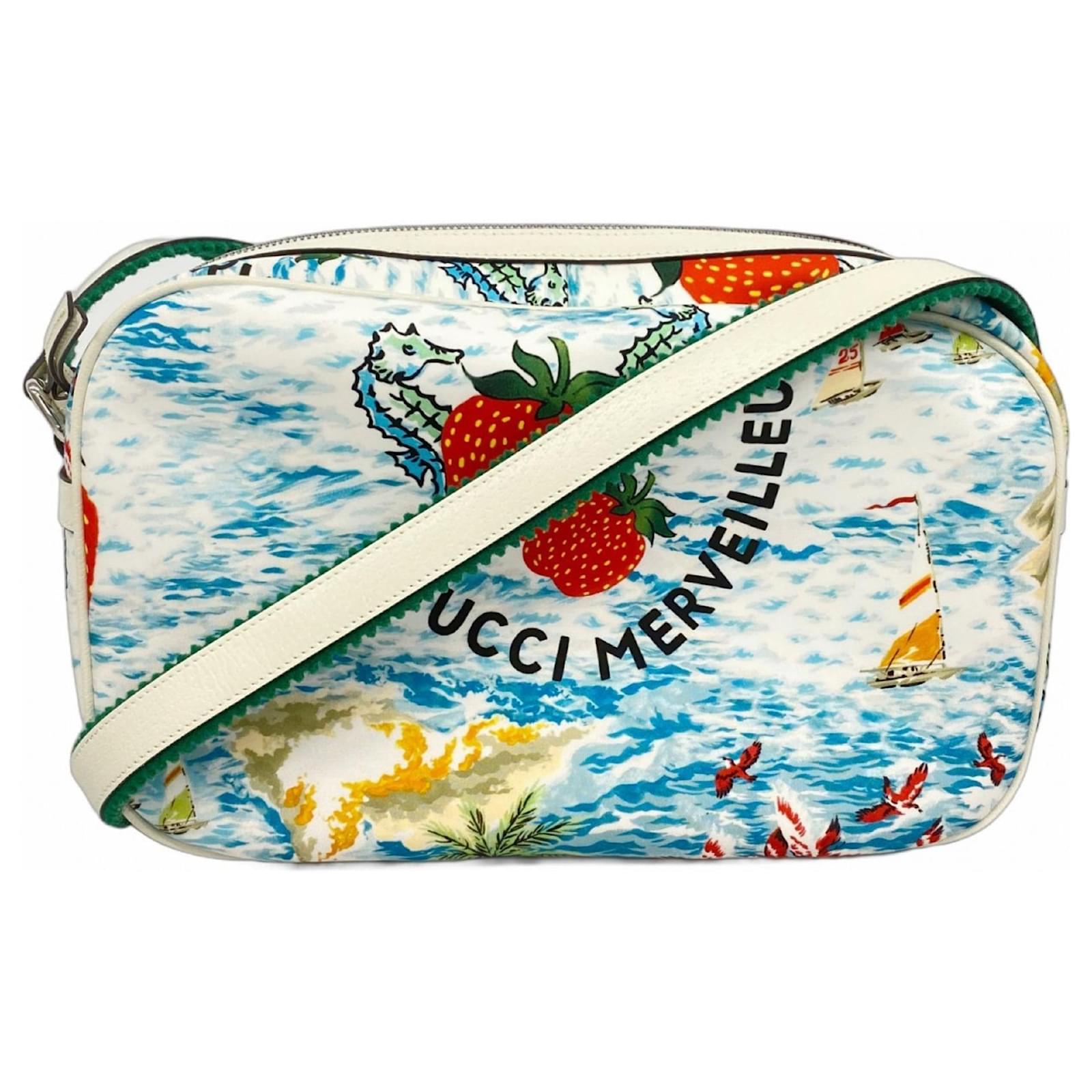 Gucci Shoulder Bag Strawberry Multiple colors Cream Nylon ref.2548705 ...