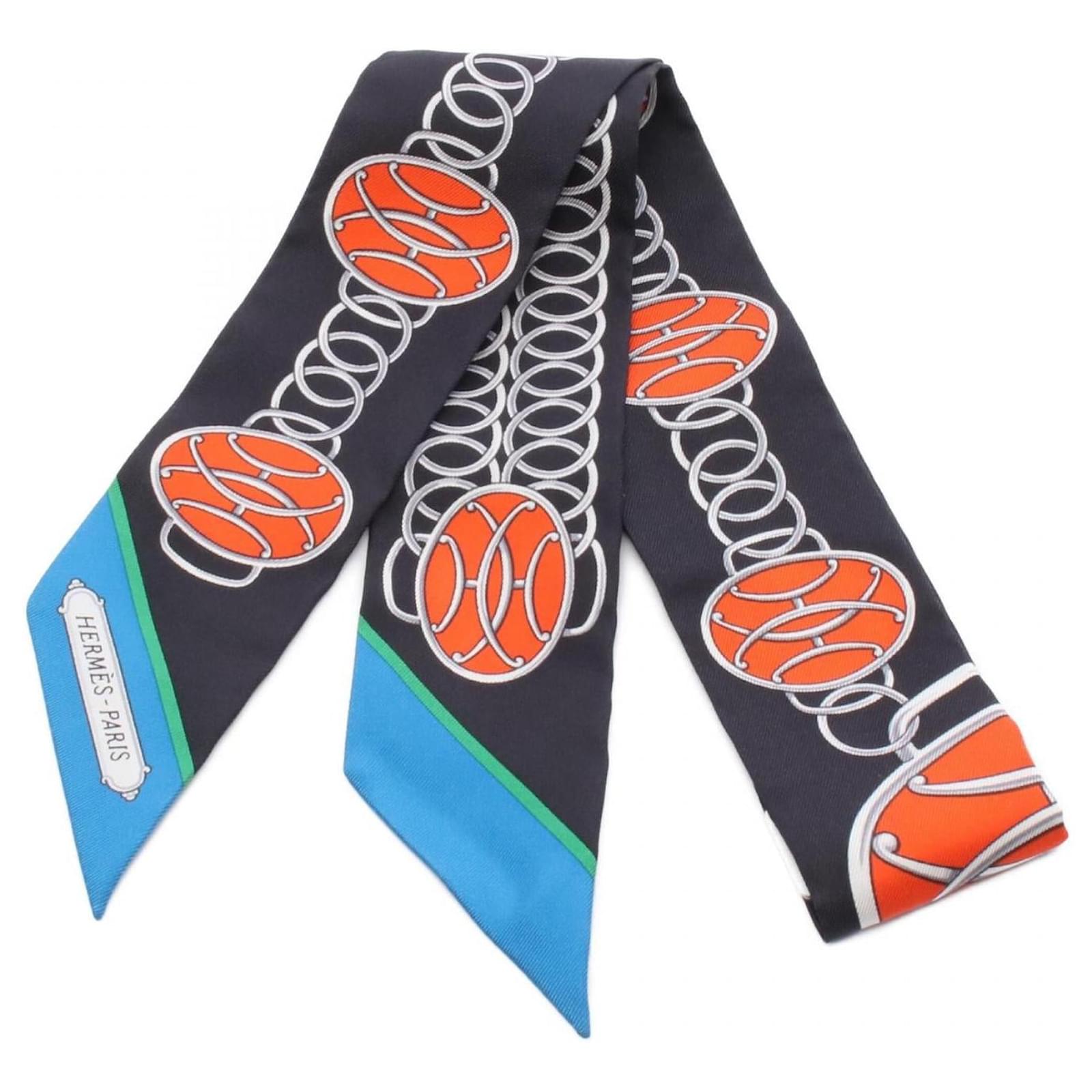 Hermès Hermes Lift Profile Silk Scarf Black Multiple colors ref.2549836 ...