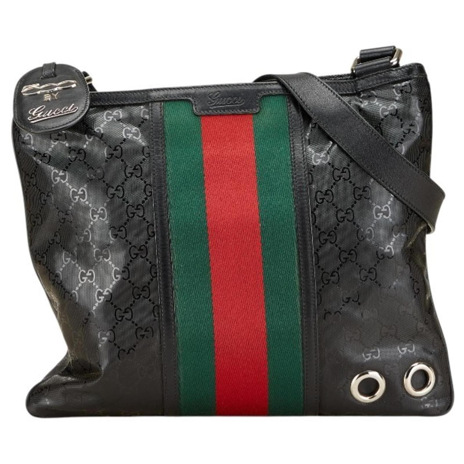 Gucci Sherry Line Black Leather Shoulder Bag Plastic ref.2562333 - Joli ...