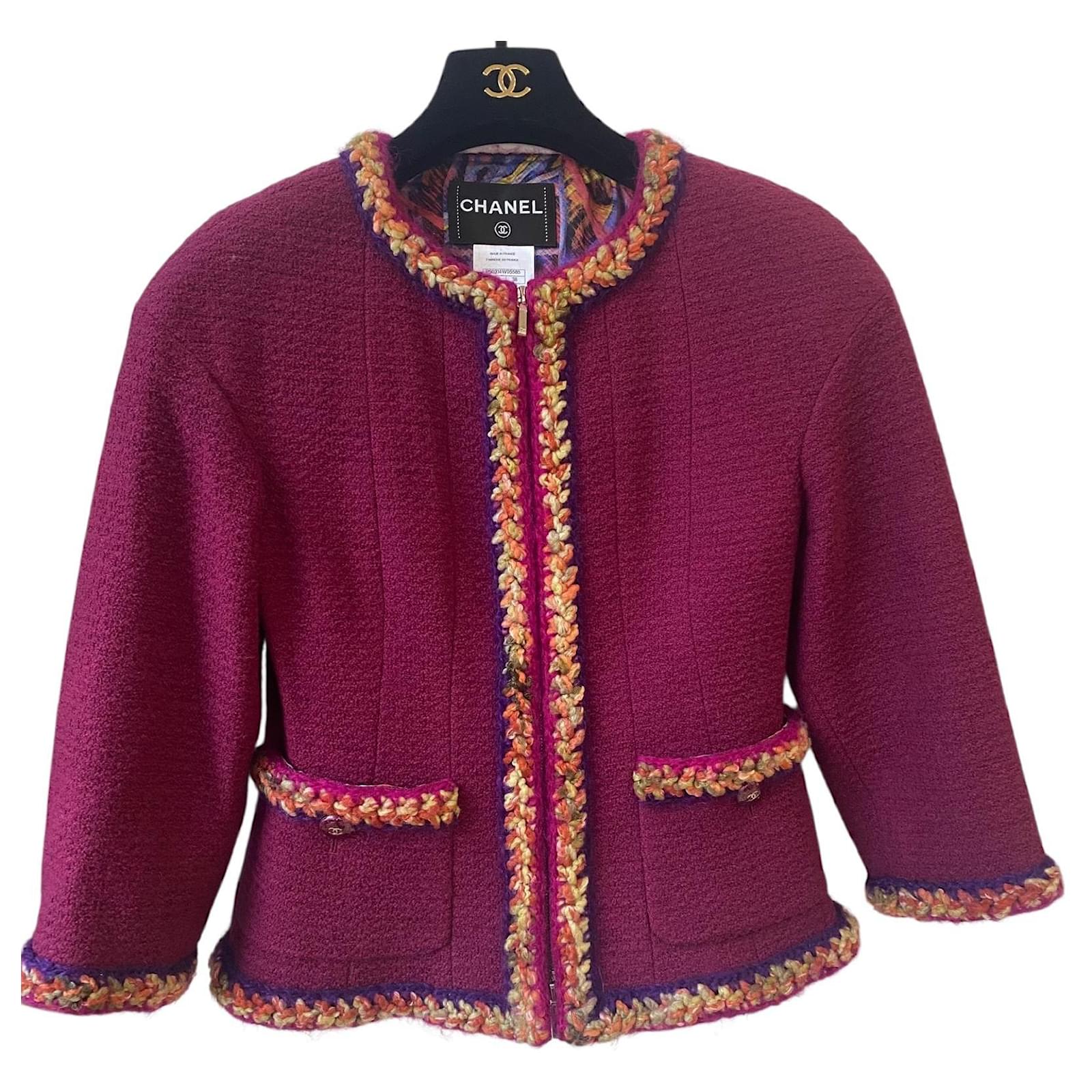 Chanel 14A Supermarket Collection Raspberry Pink Jacket FR 38 Multiple ...