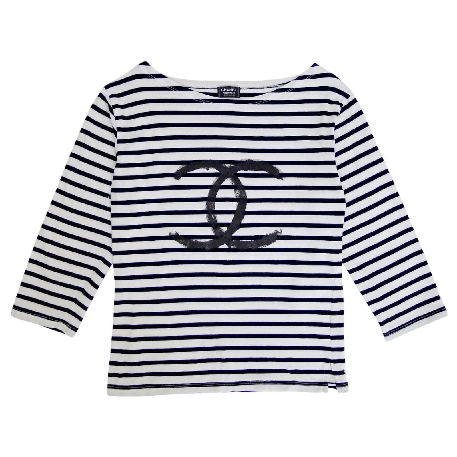 Chanel Tops Black White Cotton ref.2562565 - Joli Closet