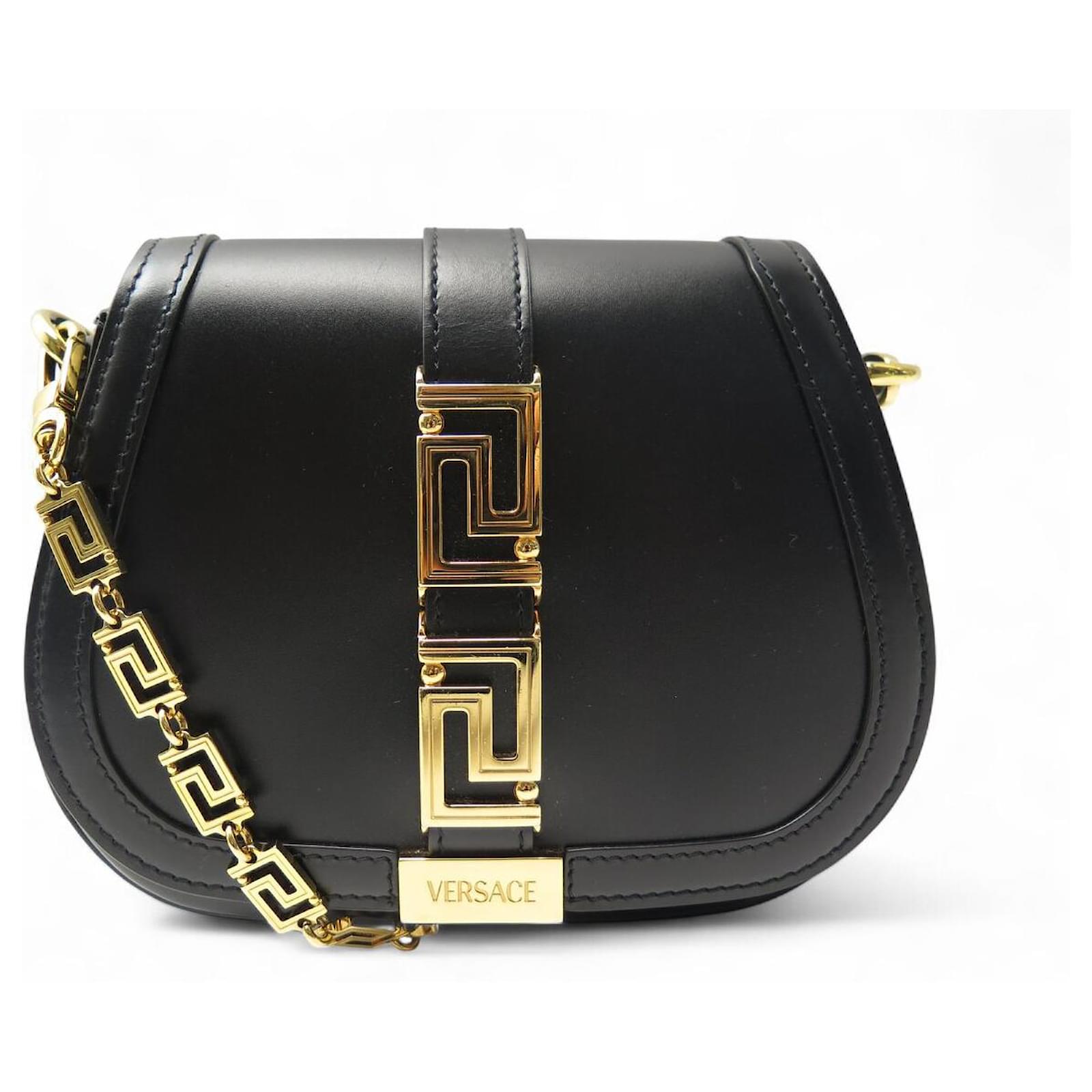 VERSACE GRECA GODDESS HAND BAG 10071291A051341 CHAIN SHOULDER PURSE ...