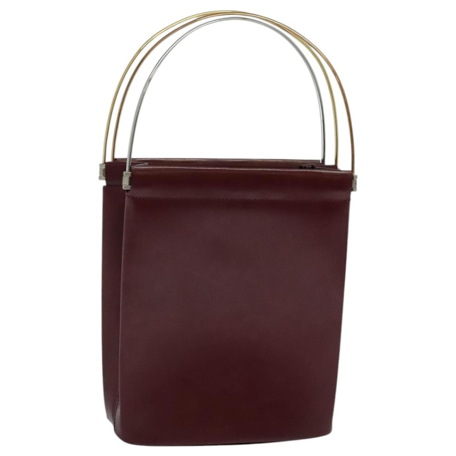 cartier Trinity Hand bag Leather Dark red ref.2565814 - Joli Closet