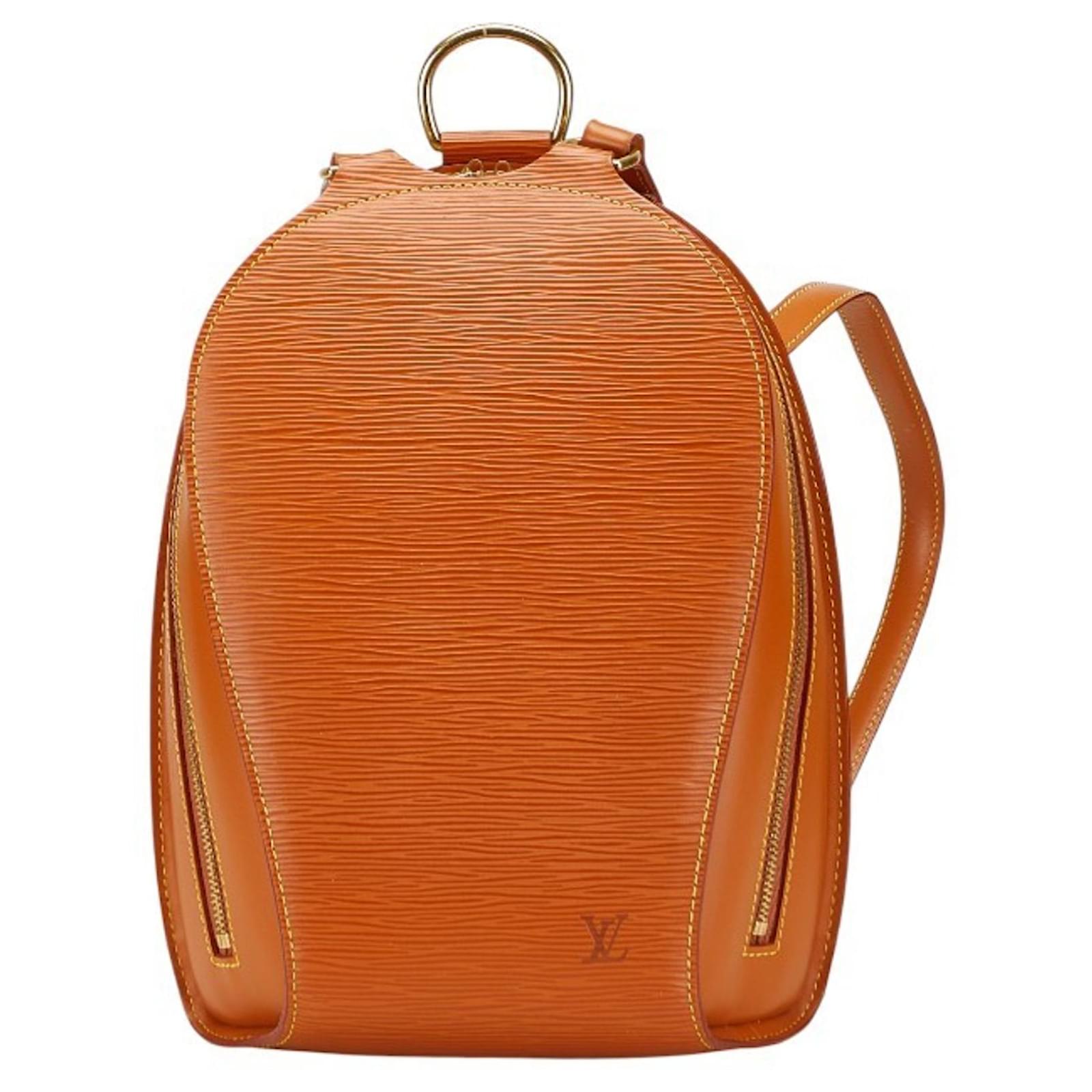 Louis Vuitton Epi Mabillon Backpack Brown Golden Leather ref.2565834 ...