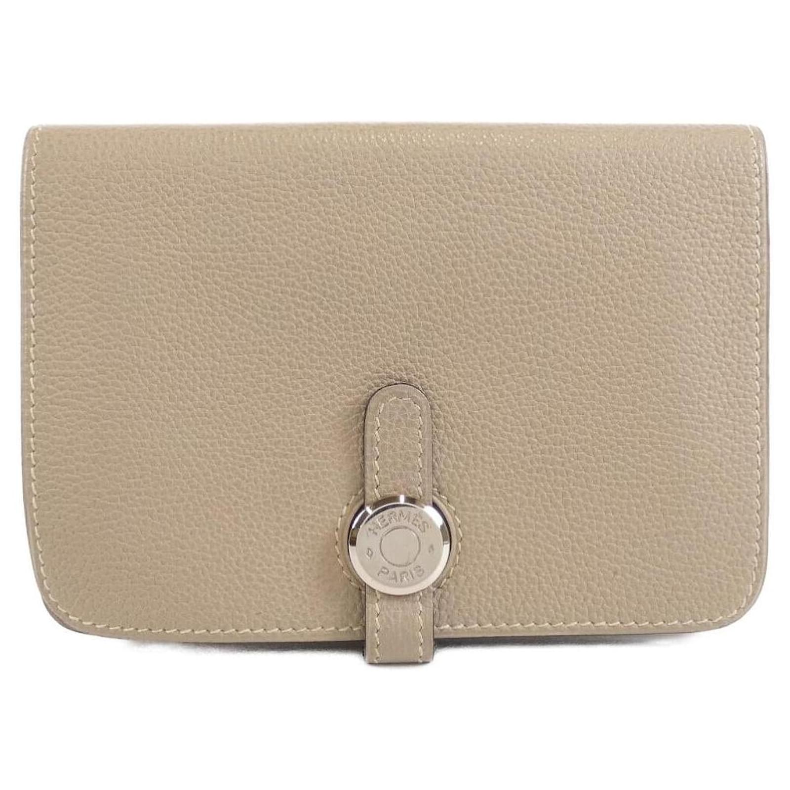 Hermès Hermes Dogon Togo Wallet Grey Leather ref.2566147 - Joli Closet