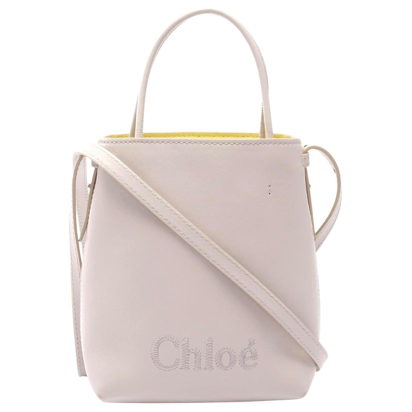 Chloé Chloe Sense Micro Tote Bag Leather Pink Pony-style calfskin ref ...