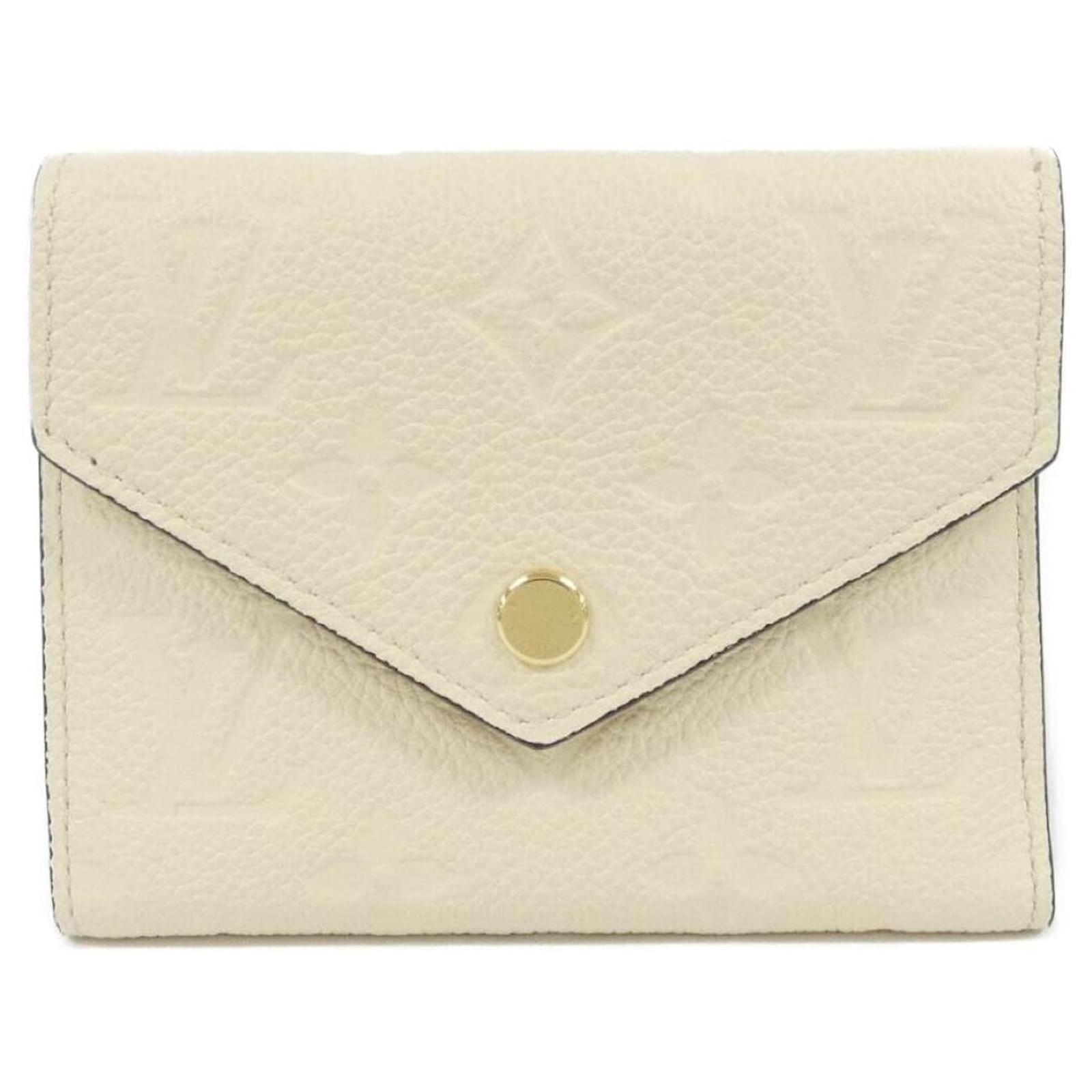 Louis Vuitton Monogram Empreinte Portefeuille Victorine Wallet Cream ...