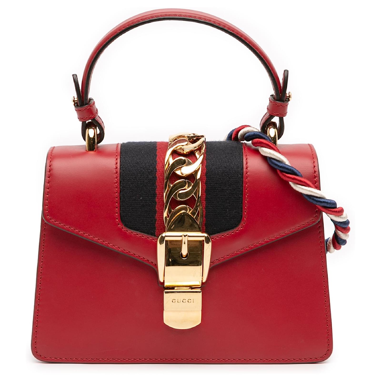 Gucci Red Mini Calfskin Sylvie Satchel (Sold) - Joli Closet