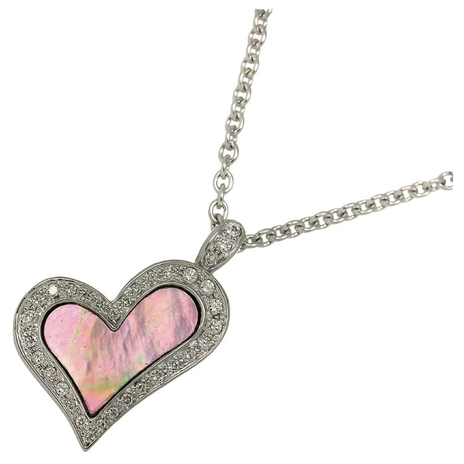 Piaget Limelight Heart Shell Diamond Necklace White gold ref.2571919 ...
