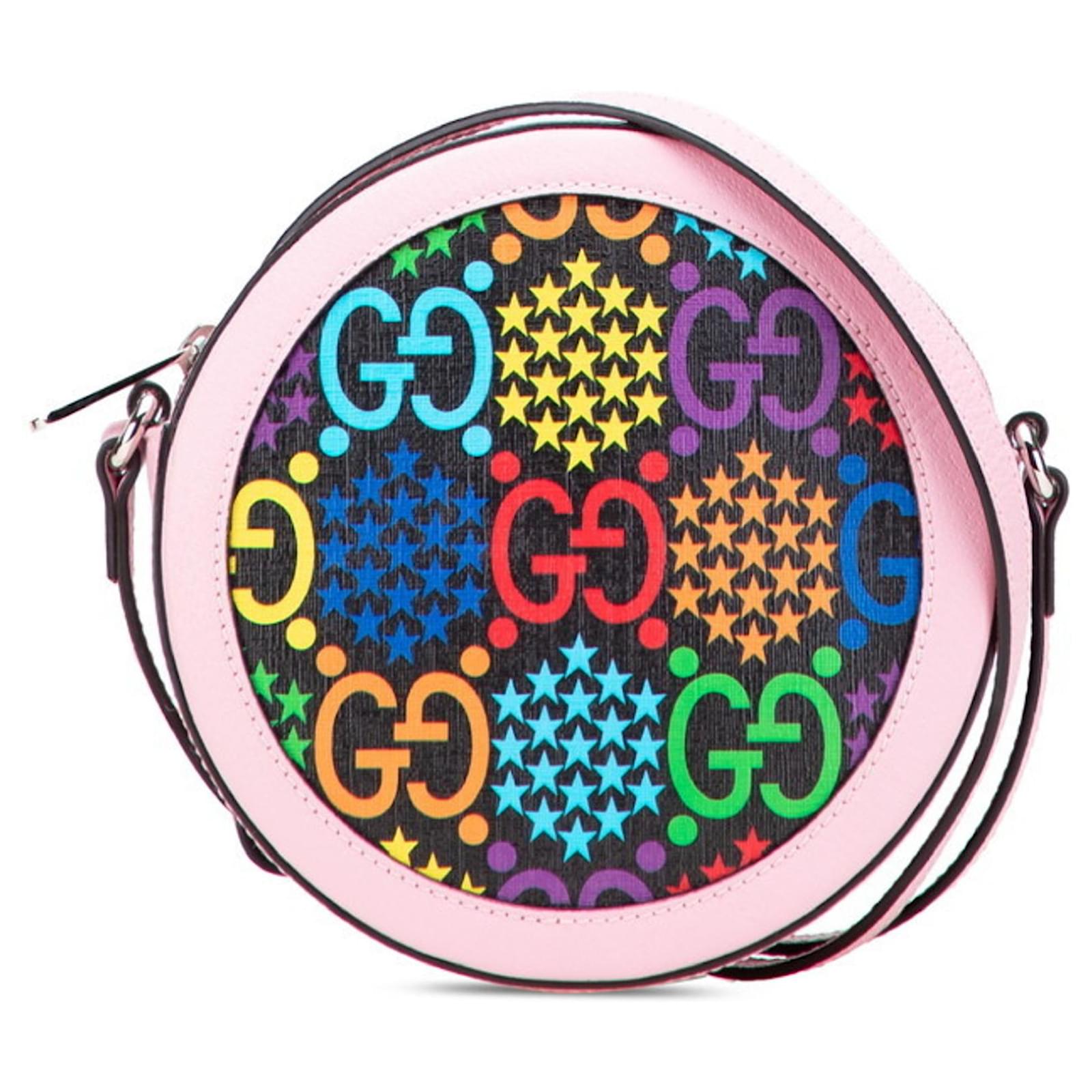 Gucci GG Psychedelic Shoulder Bag 603938 Black Pink Multiple colors ...