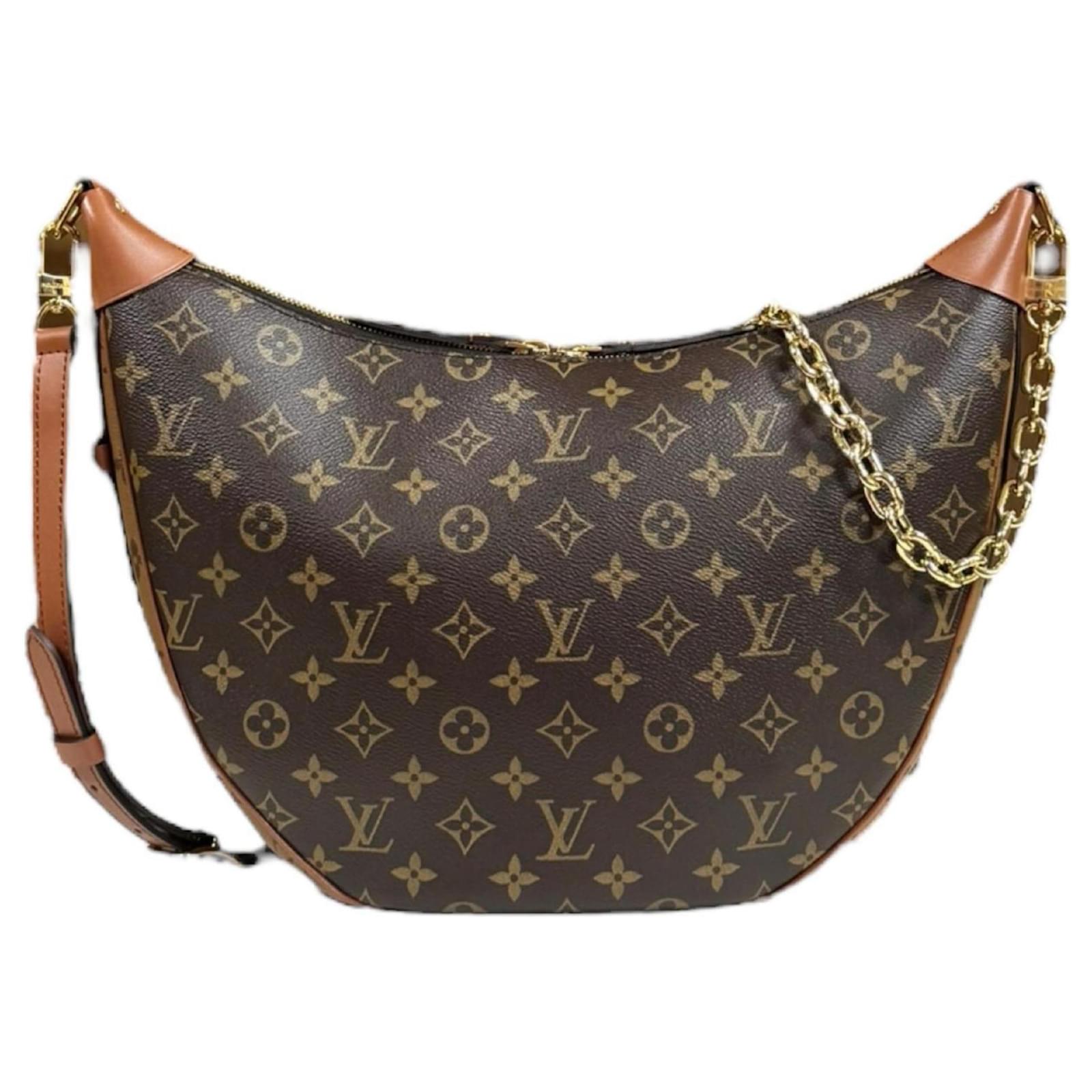 Louis Vuitton Loop Hobo Monogram Reverse Shoulder Bag Brown Patent ...