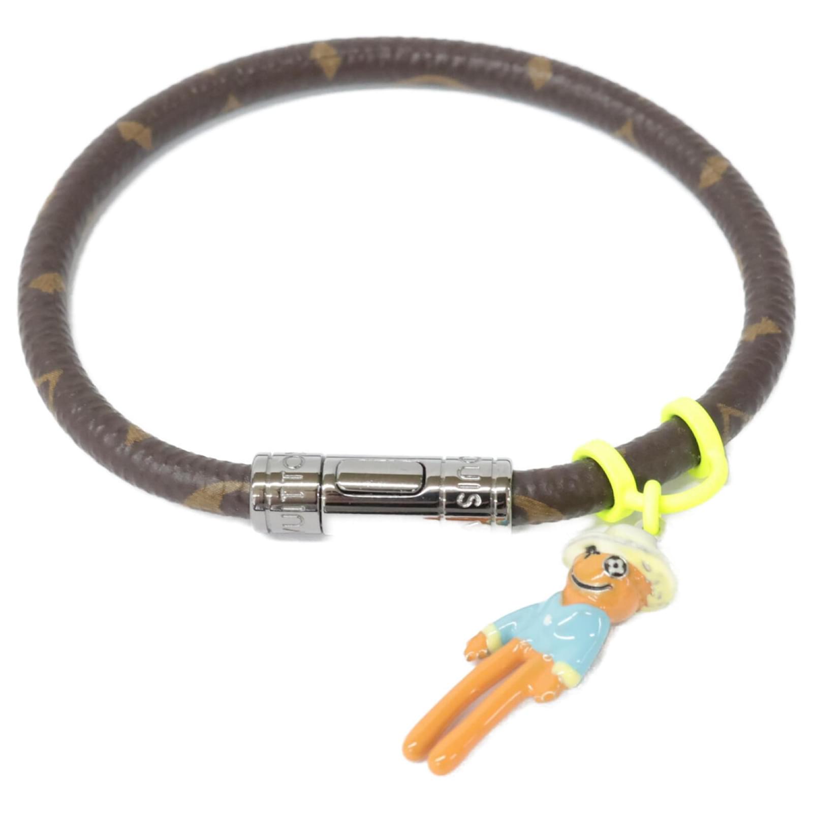 Louis Vuitton Hang-It Mascot Charm Bracelet Yellow Monogram Patent ...