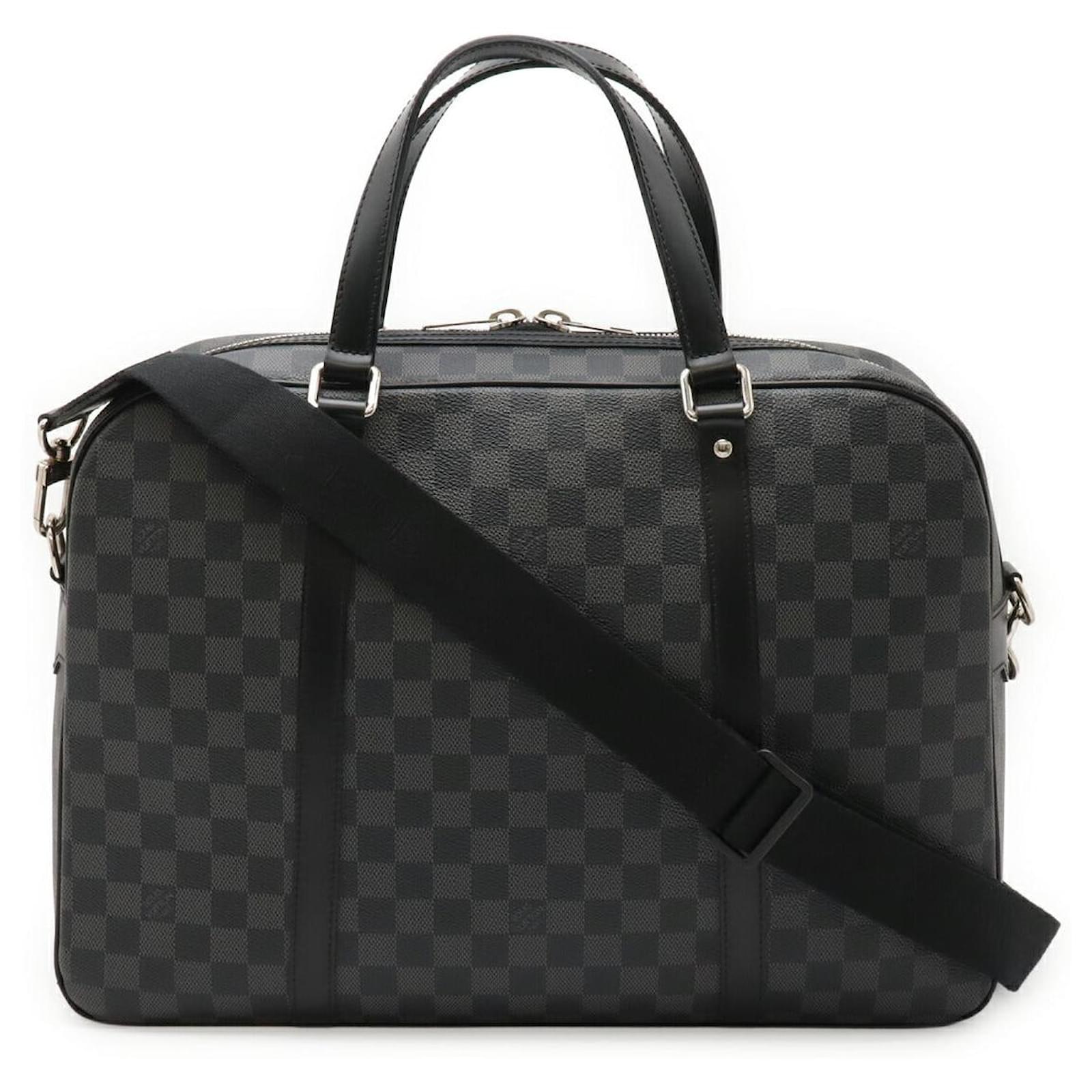 Louis Vuitton Yorne Damier Graphite 2way Briefcase Black Cloth ref ...