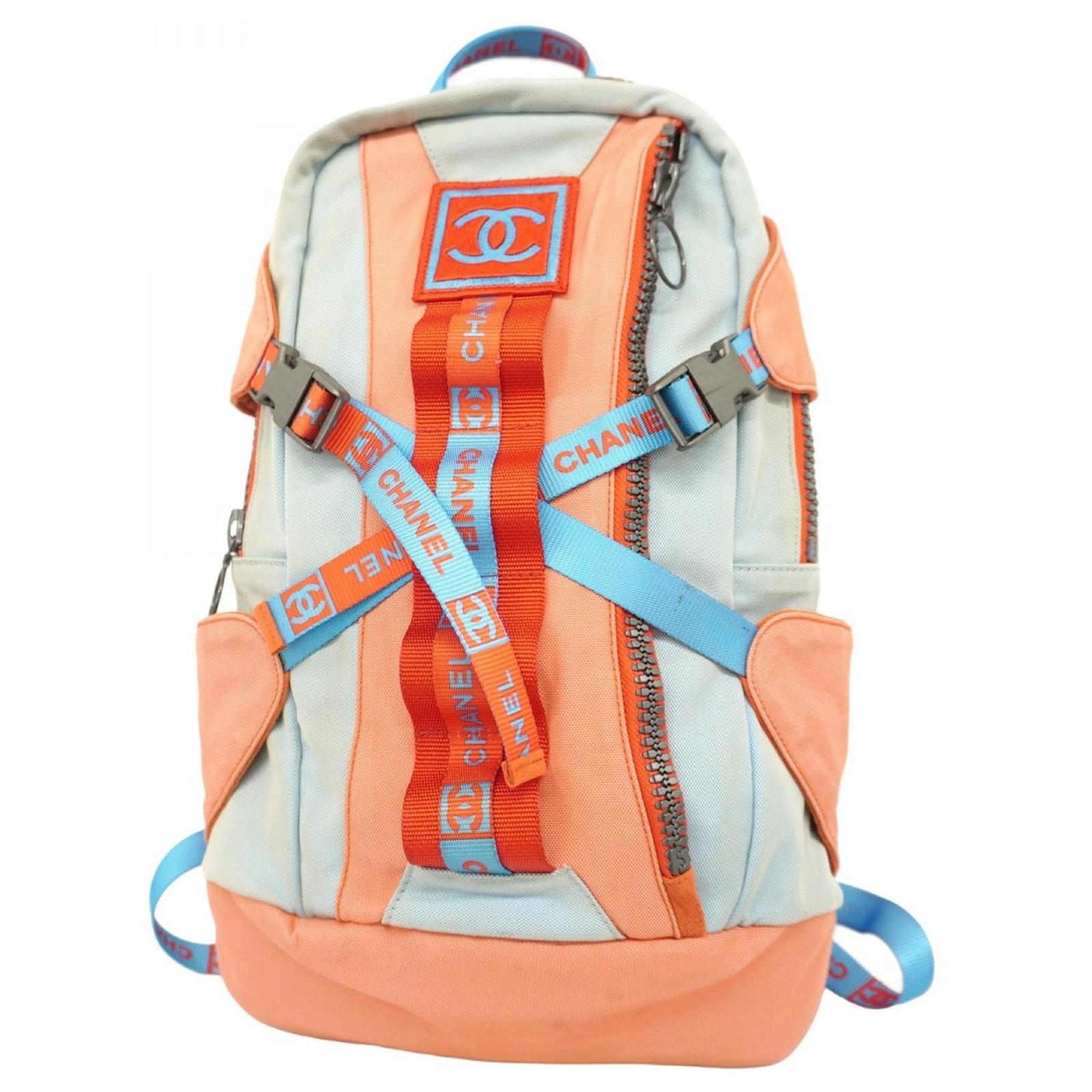 Chanel Blue and Red Nylon Backpack ref.2574768 - Joli Closet