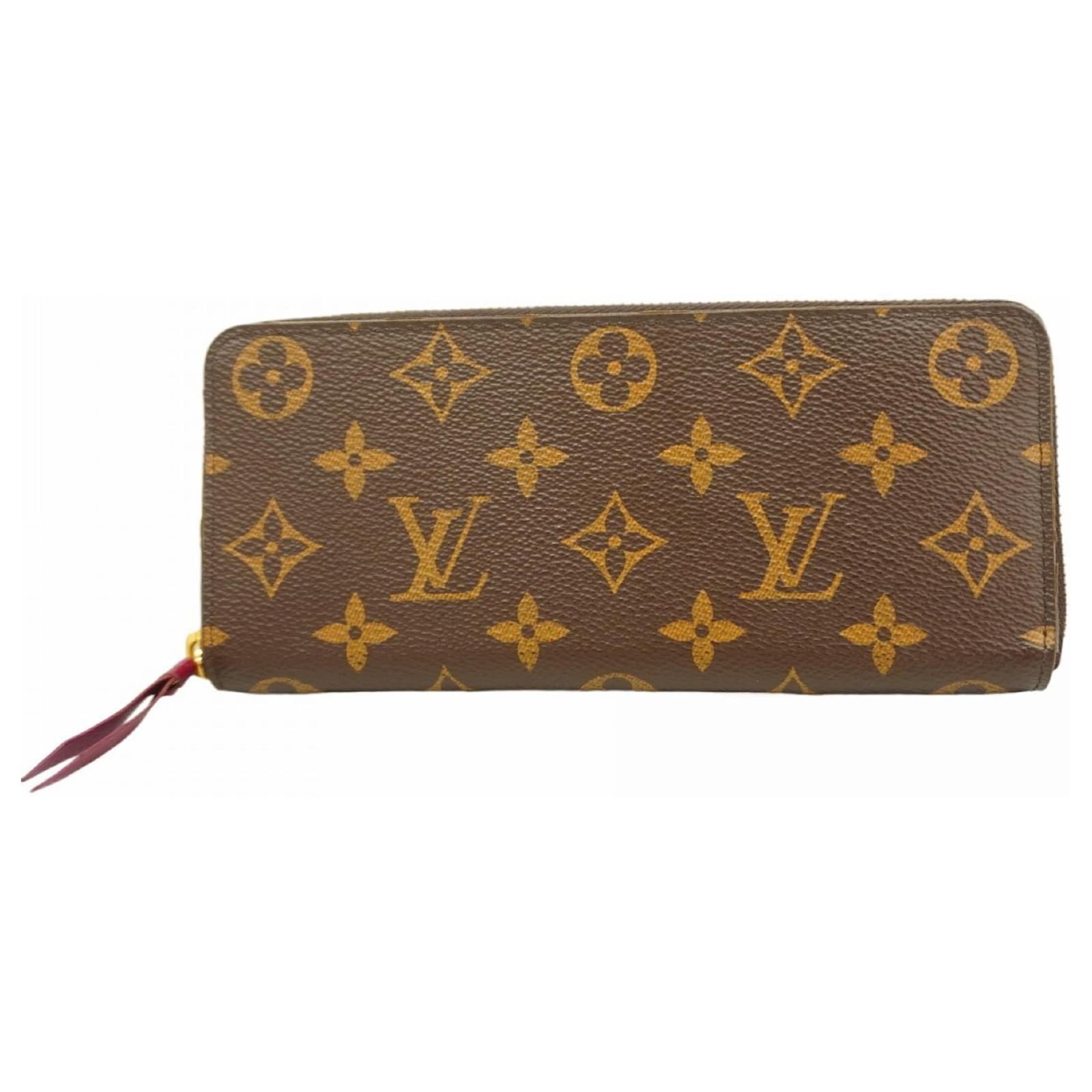 Louis Vuitton Monogram Portefeuille Clemence Long Wallet Fuschia ref ...