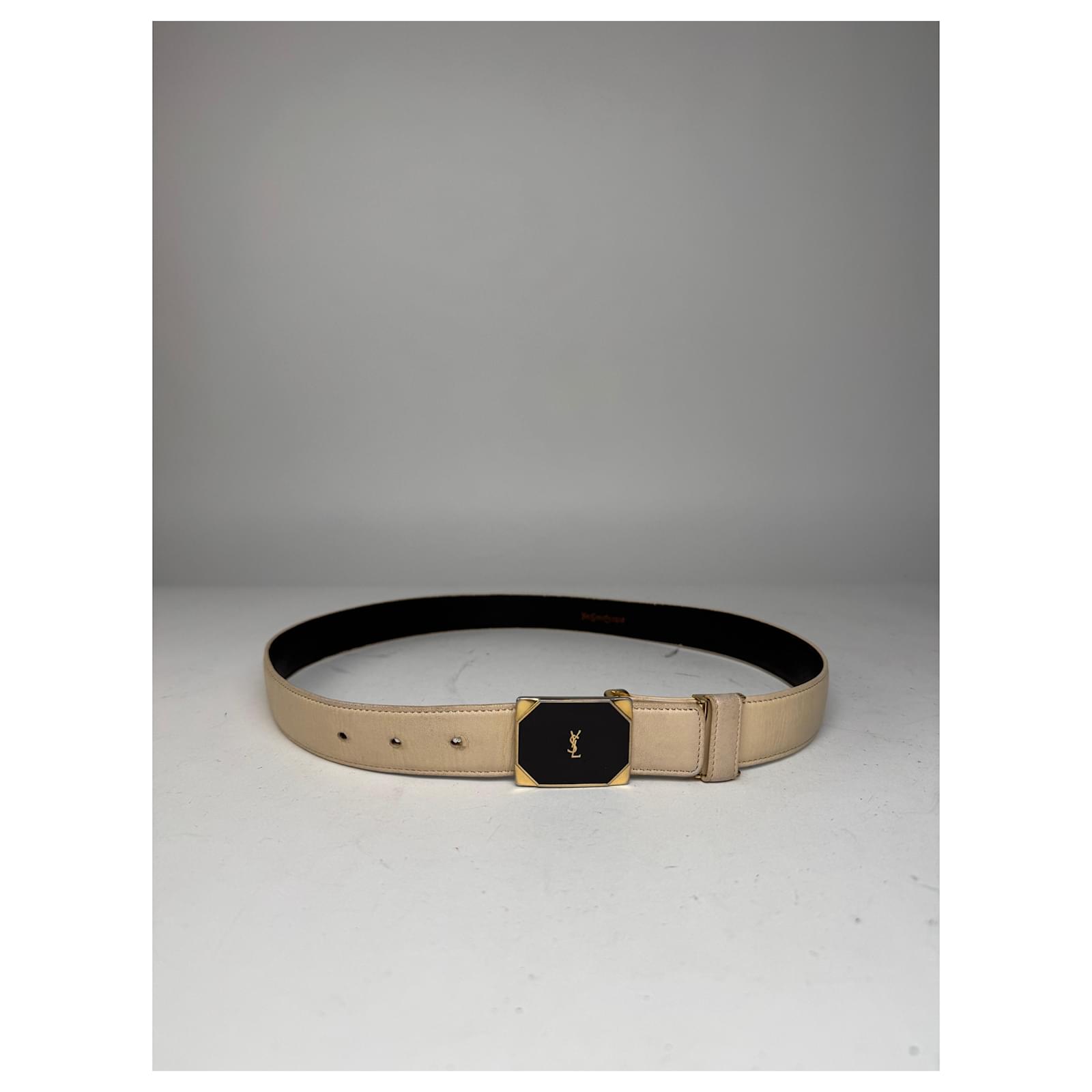 Vintage Yves Saint Laurent Leather Belt beige ref.2575737 - Joli Closet
