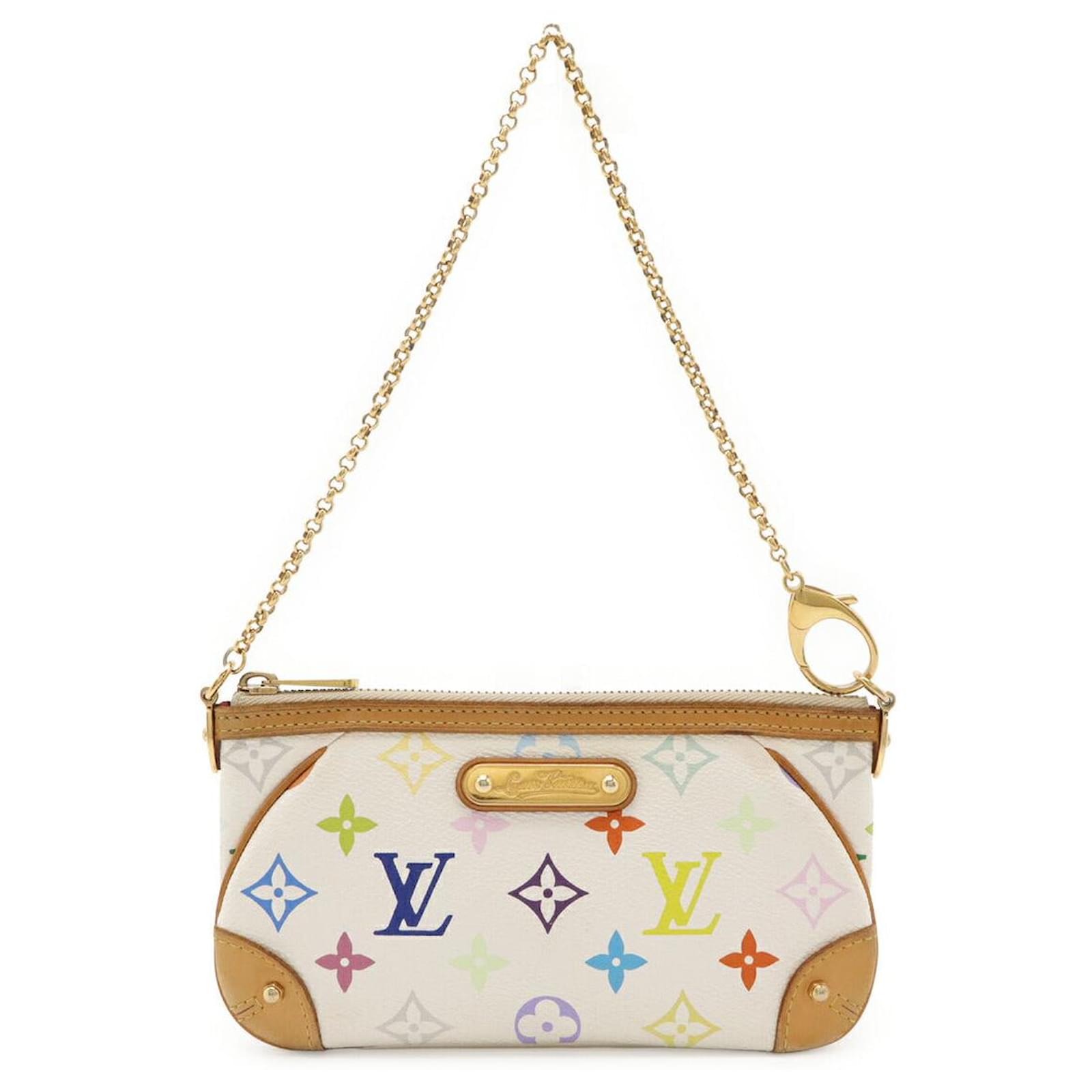 Louis Vuitton Pochette Mira Monogram Accessory Pouch White Cloth ref ...