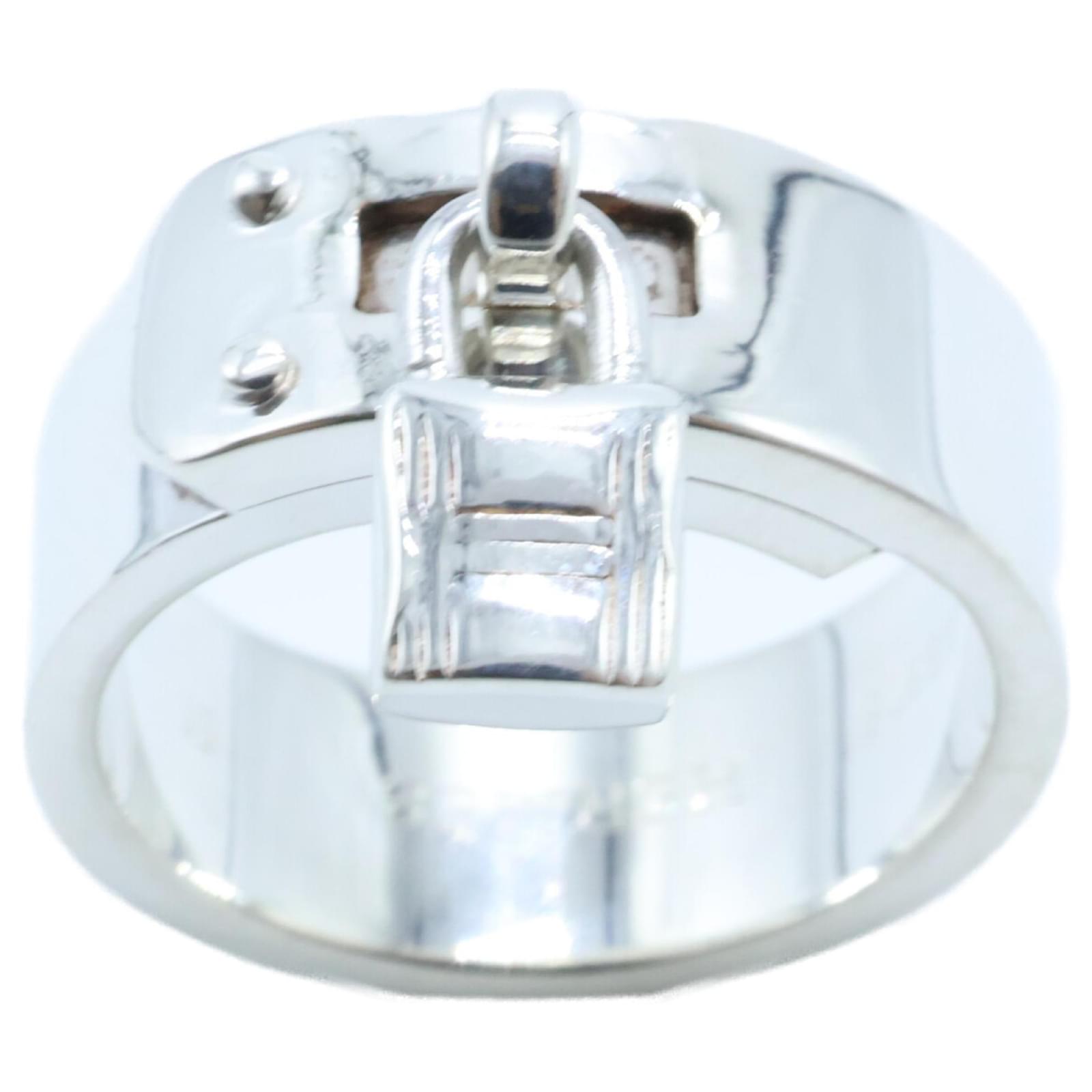 Hermès Hermes 925 Kelly Ring Silvery Silver ref.2577327 - Joli Closet