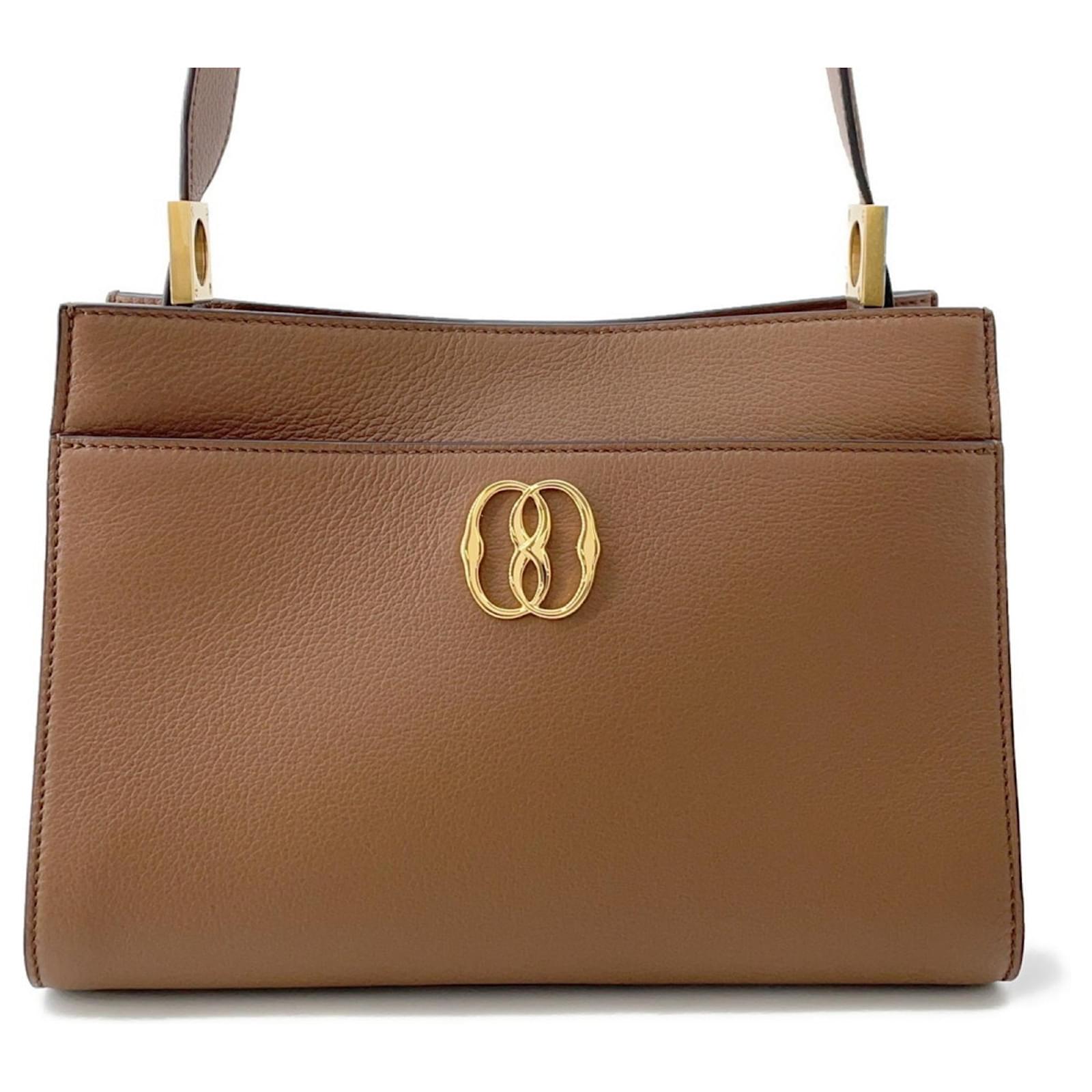 Bally TRAPEZE SOFT Emblem Leather Shoulder Bag Brown ref.2577822 - Joli ...
