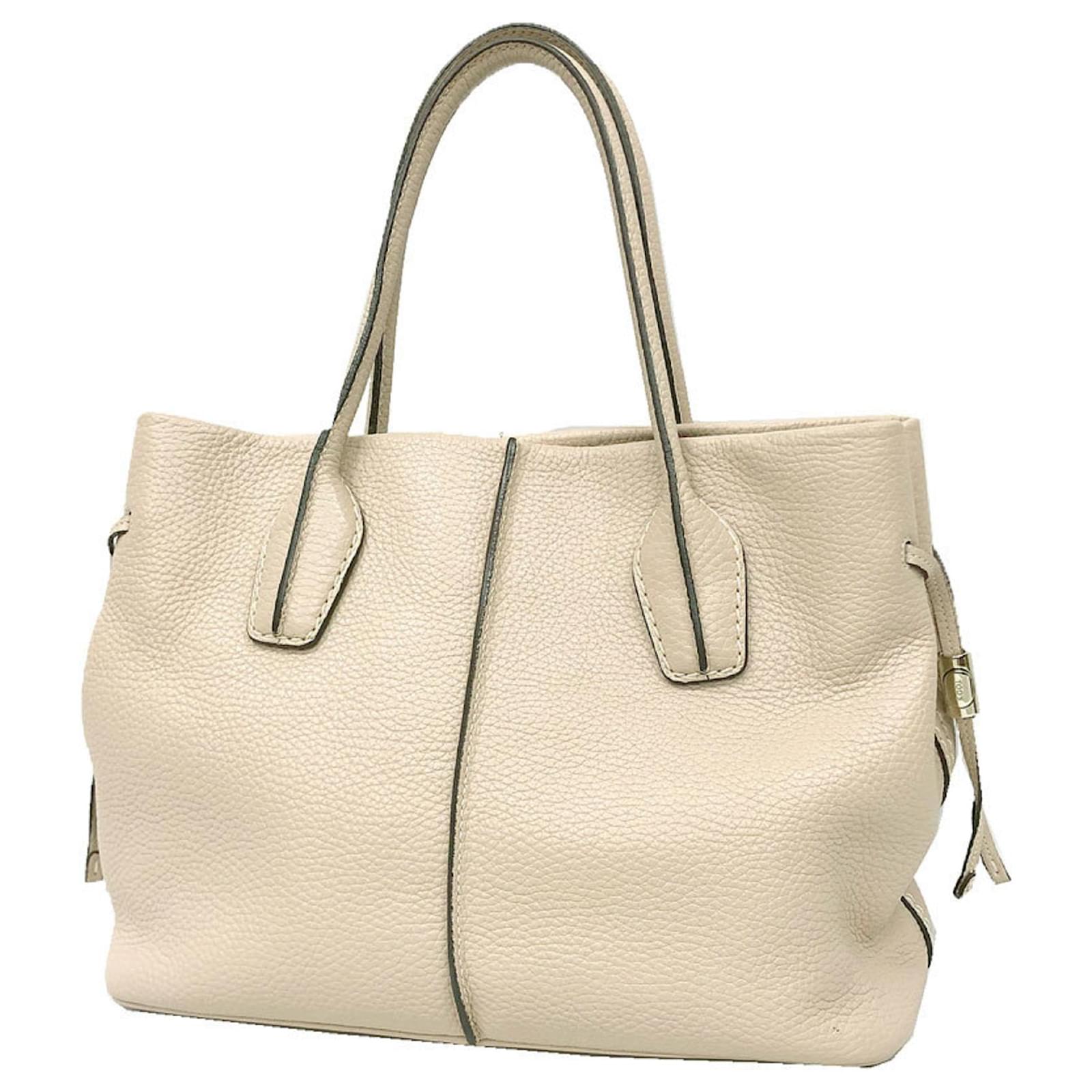 Tod's Beige Leather Tote Bag ref.2578415 - Joli Closet