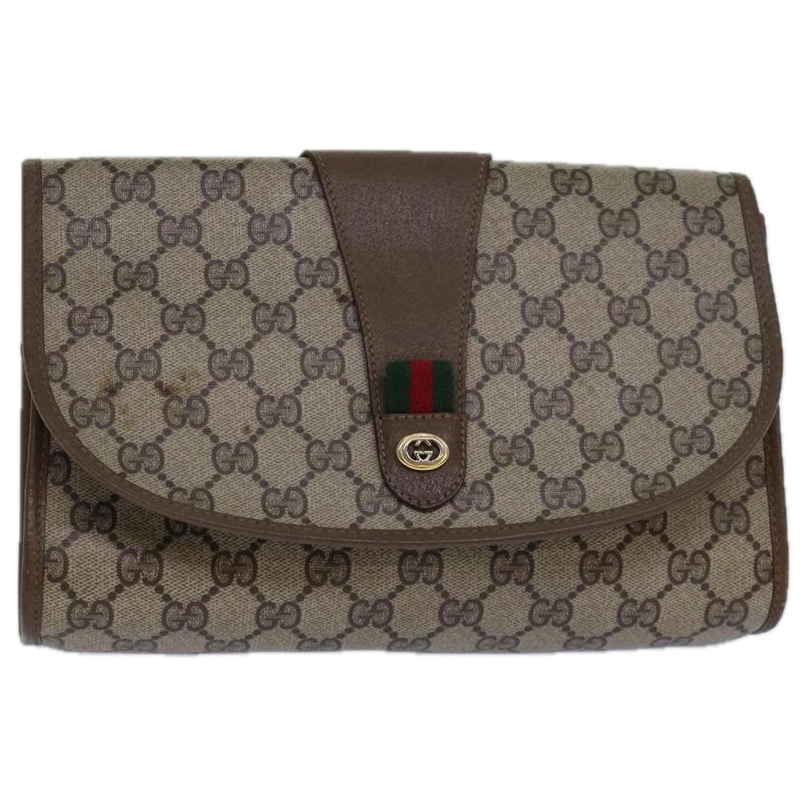 Gucci Vintage old clutch Canvas Beige Cloth ref.2578446 - Joli Closet