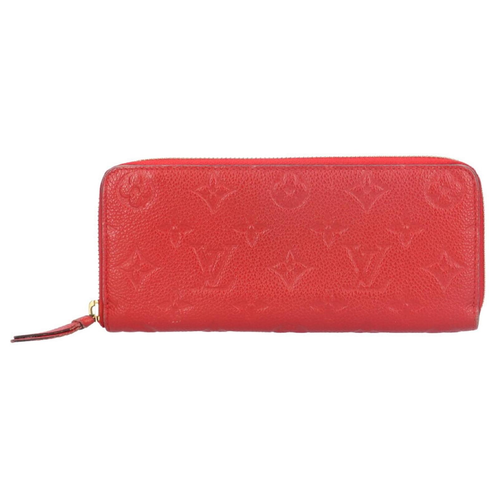 Louis Vuitton Portefeuille Clemence Long Wallet Red Cloth ref.2578571 ...