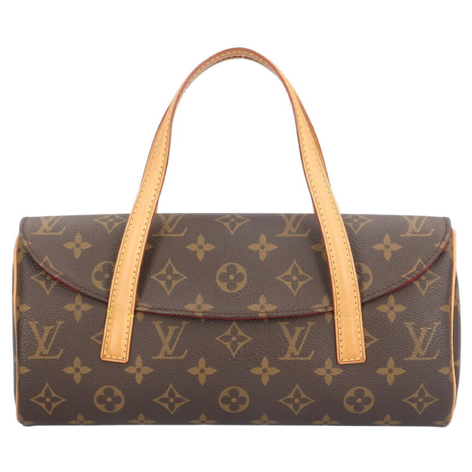Louis Vuitton Sonatine Monogram Canvas Handbag Brown Patent leather ref ...