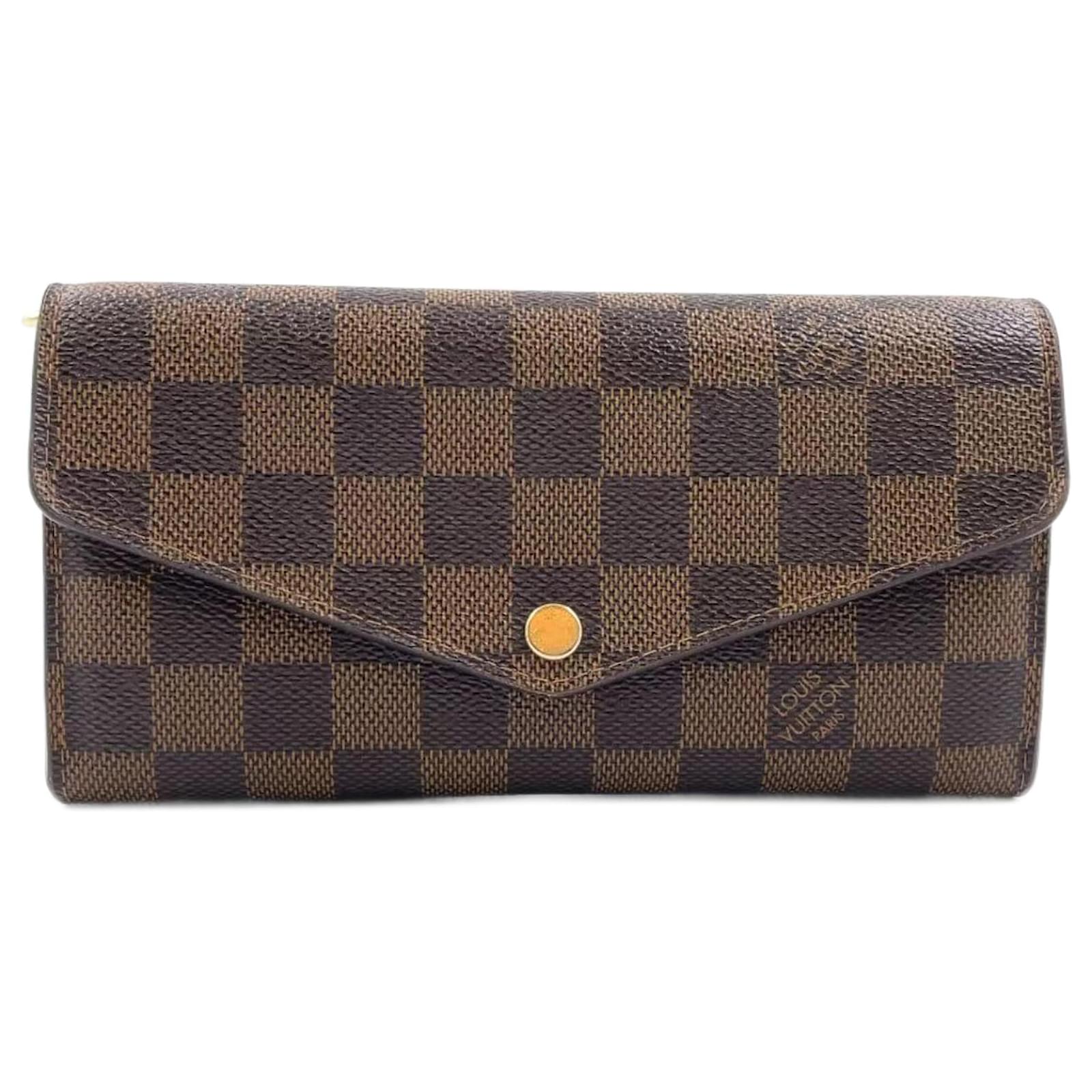 Louis Vuitton Damier Long Wallet Brown Cloth ref.2580706 - Joli Closet