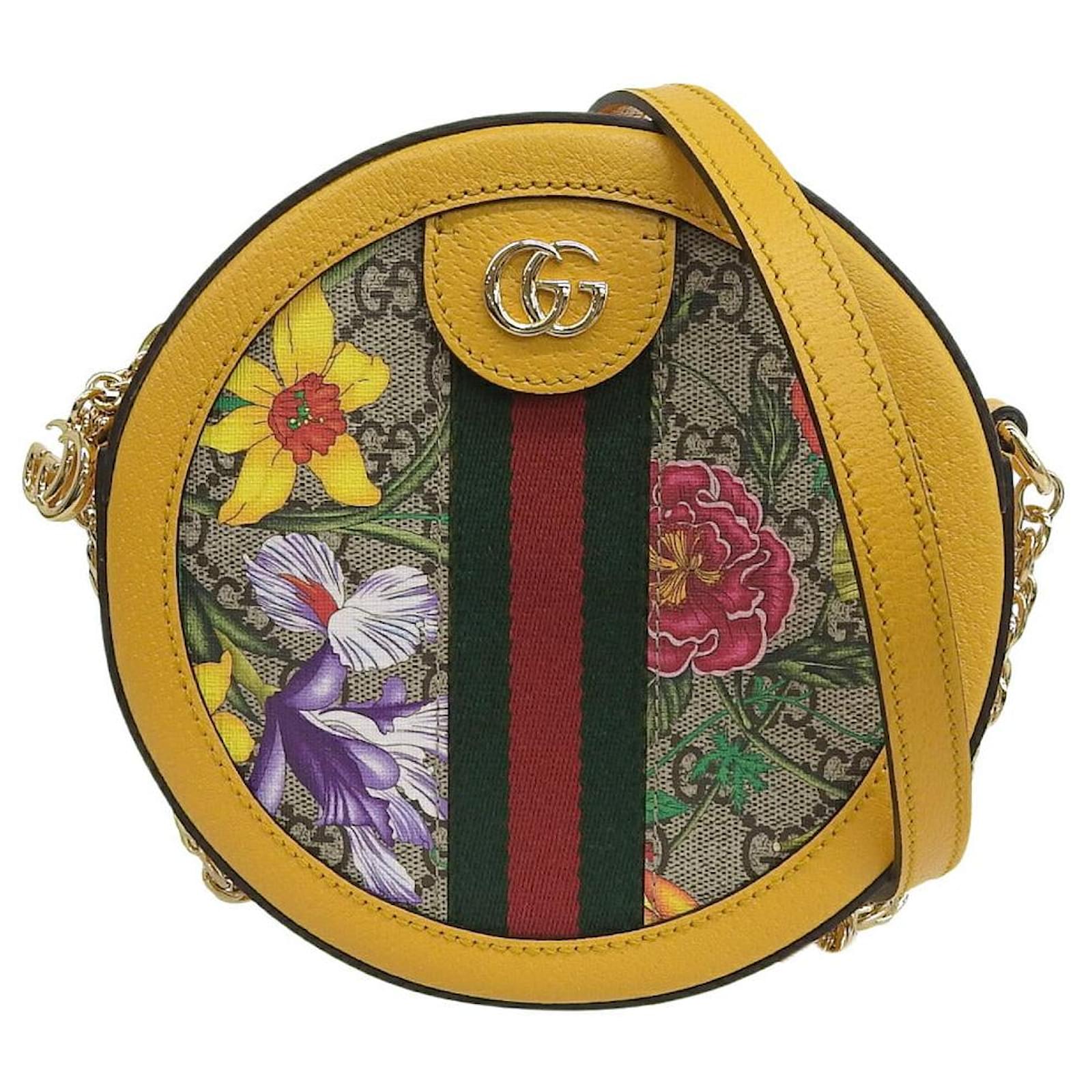 Gucci GG Blooms Flora Shoulder Bag Brown Cloth ref.2581005 - Joli Closet