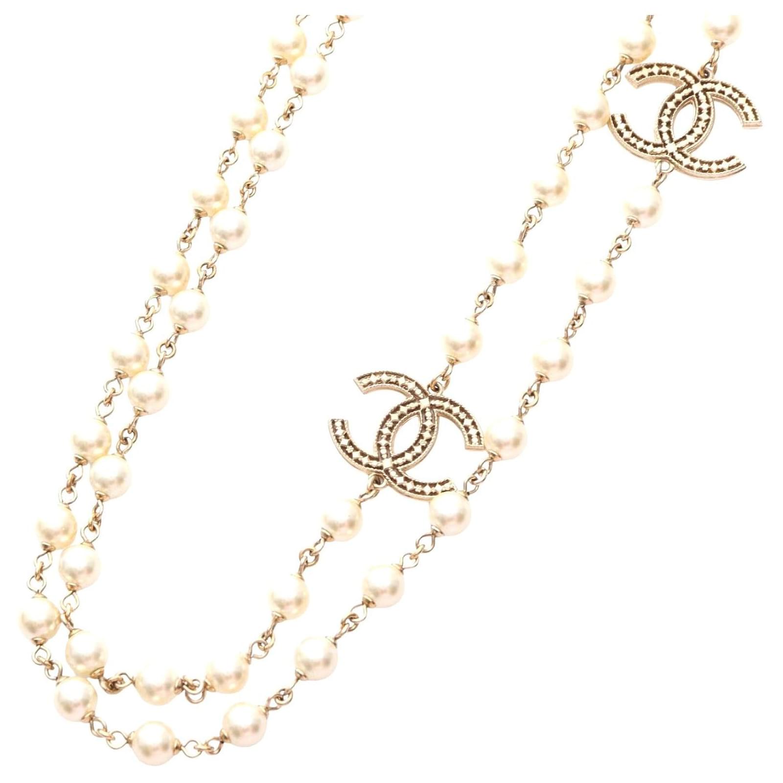 Chanel Coco Mark Necklace Gold Plated Golden Metallic Metal ref.2581152 ...