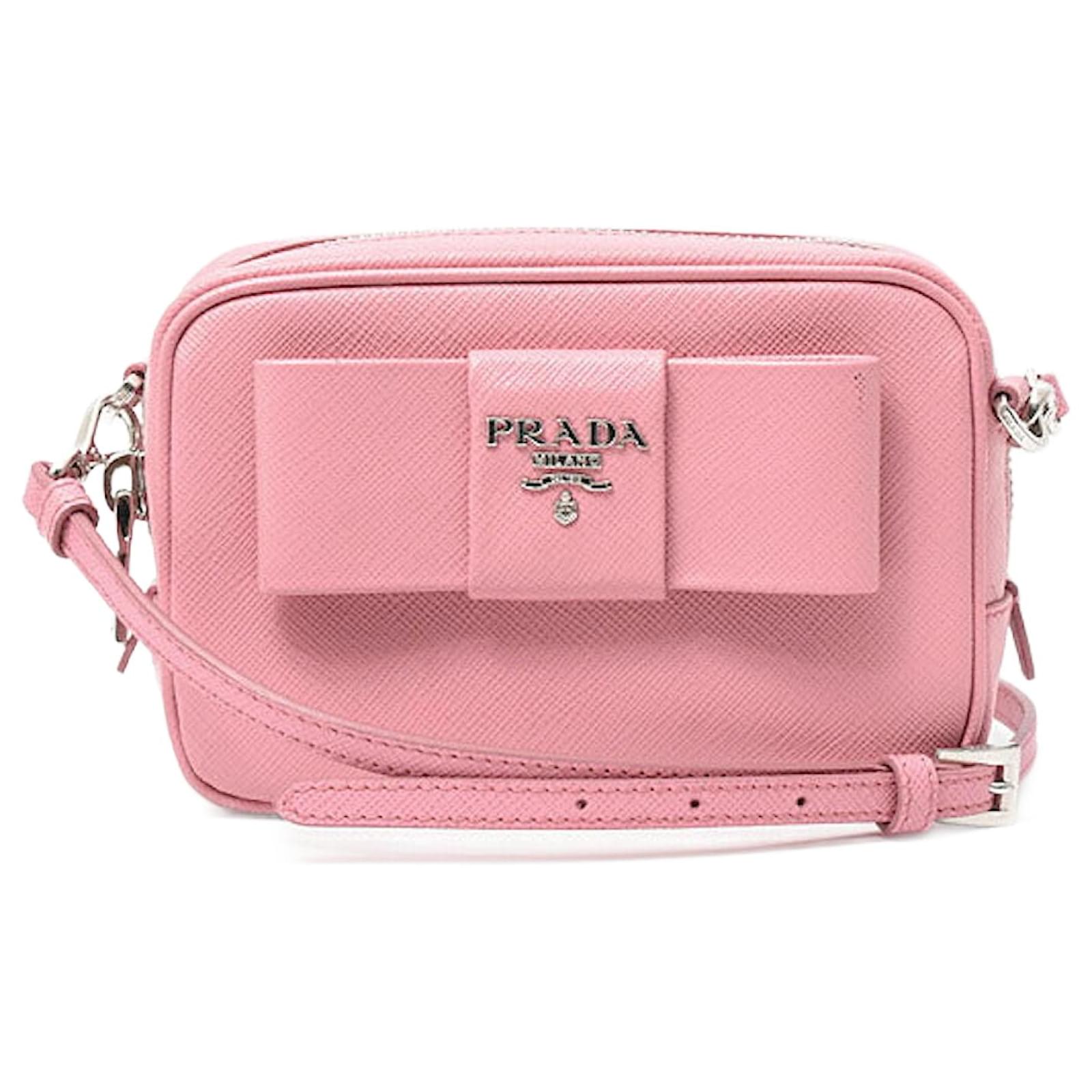 Prada Saffiano Mini Shoulder Bag Pink Leather ref.2581496 - Joli Closet
