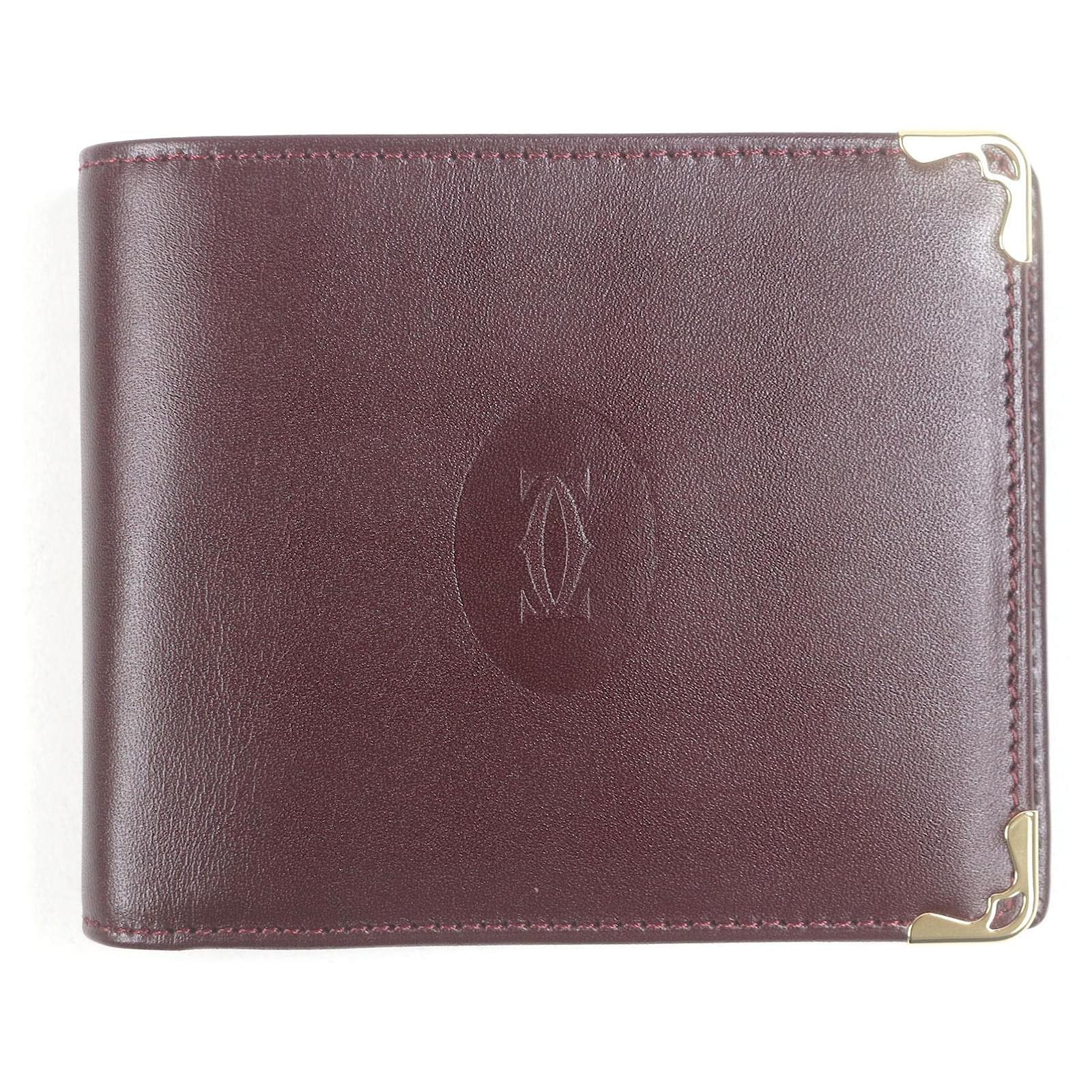Cartier Must de Cartier Leather Wallet Brown ref.2582373 - Joli Closet