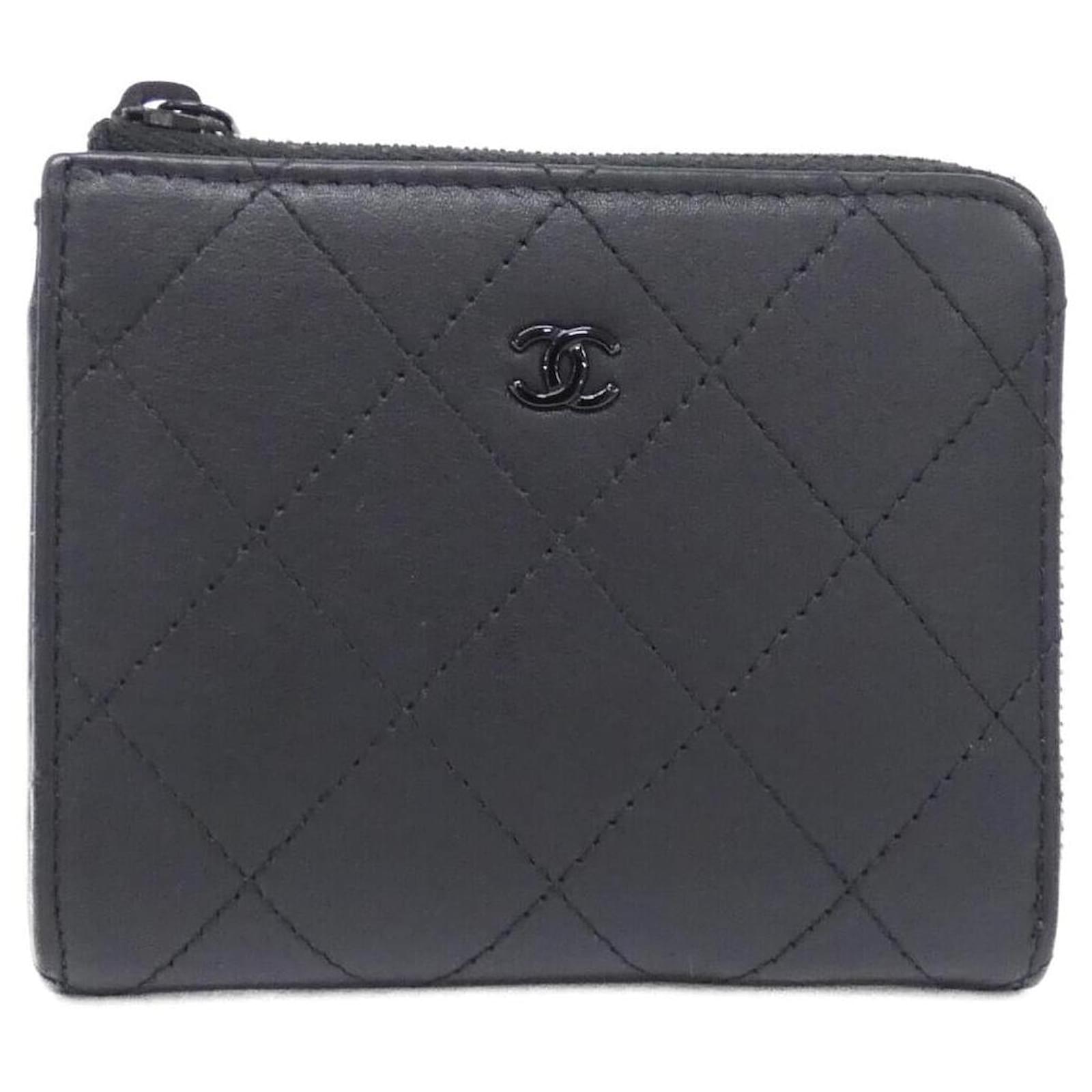 Chanel AP3997 Calfskin Wallet Black Leather ref.2582536 - Joli Closet